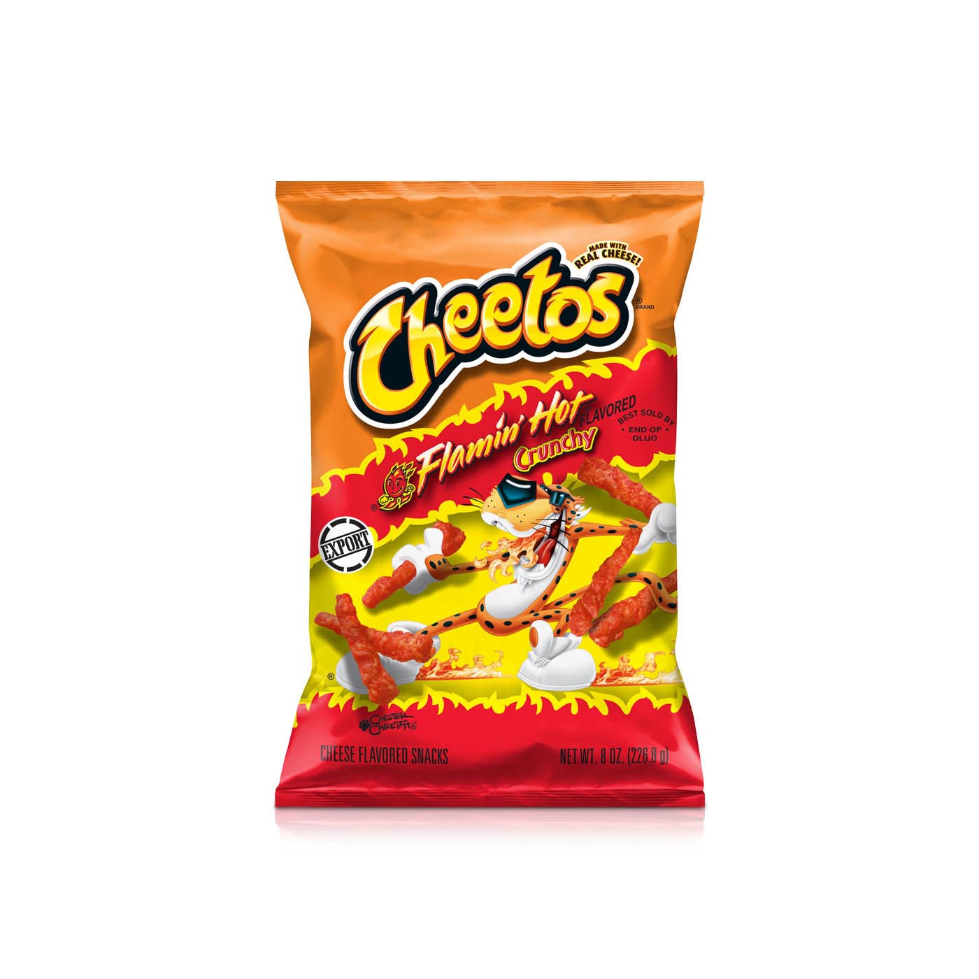 Cheetos Crunchy Flaming Hot Export Crisps 226.8g - Spinneys United Arab ...