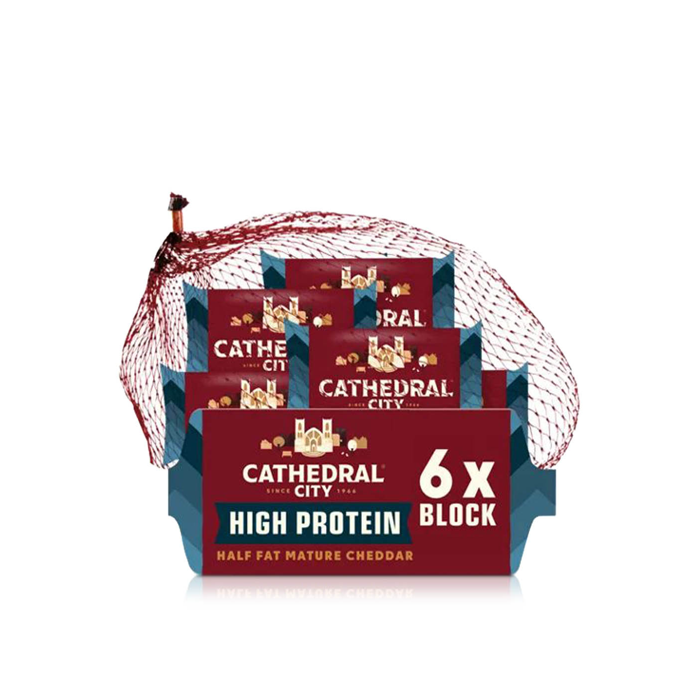 Cathedral City High Protein Half Fat Mature Cheddar Snack Blocks 20g x ...