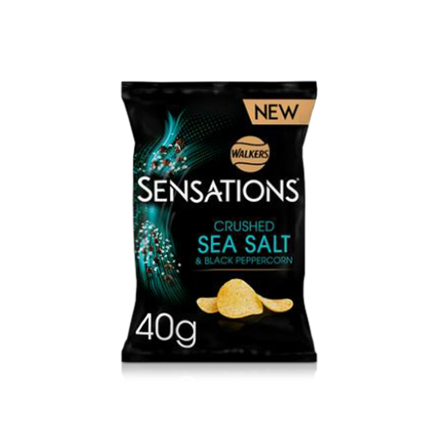 Walkers Sensations Crushed Sea Salt & Black Peppercorn Crisps 40g - Spinneys UAE