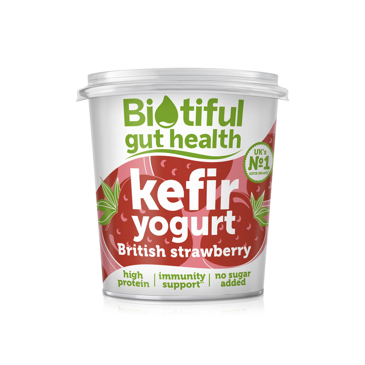 Biotiful Gut Health Kefir Yogurt British Strawberry 350g - Spinneys UAE