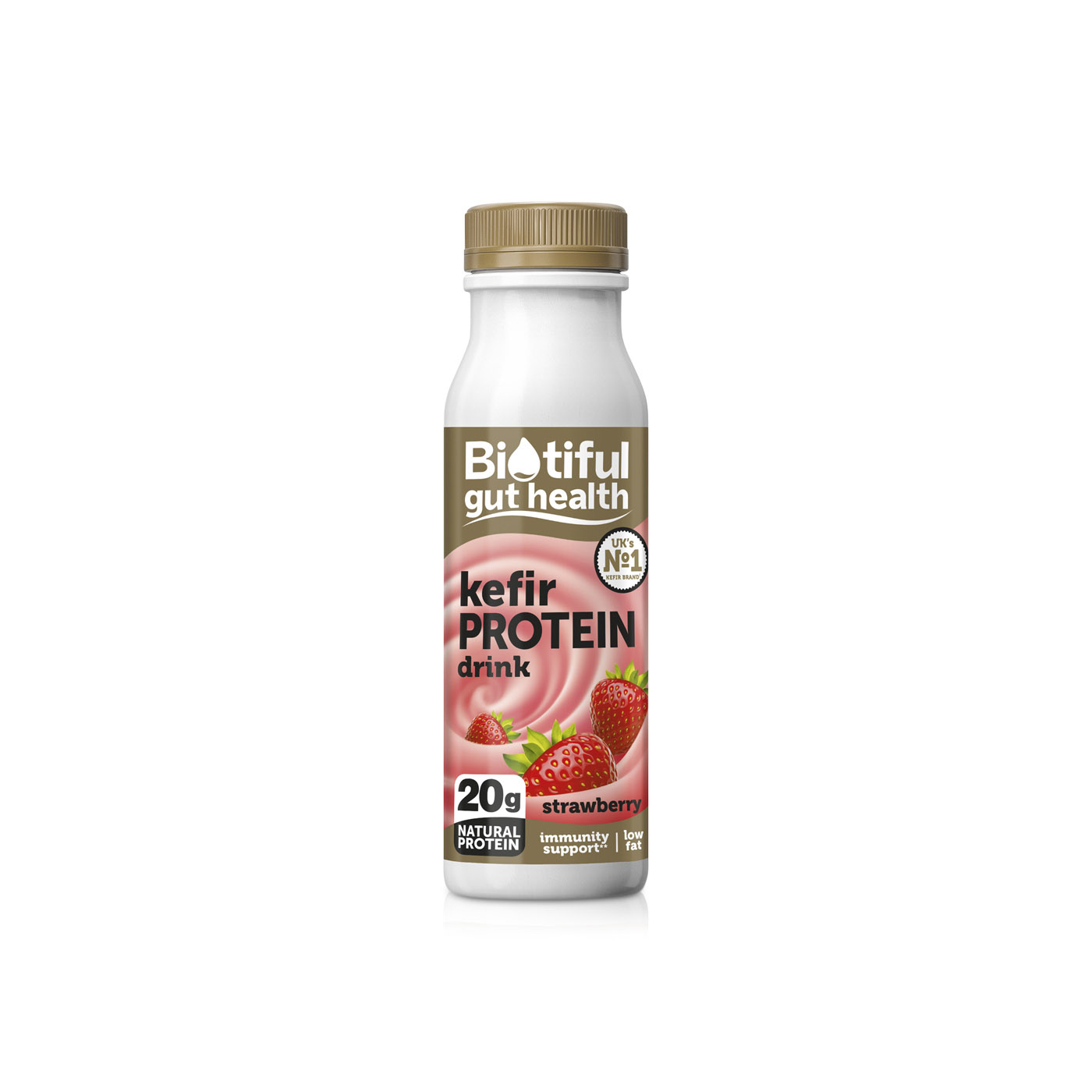 Biotiful Gut Health Strawberry Kefir Protein Drink 330ml - Spinneys UAE