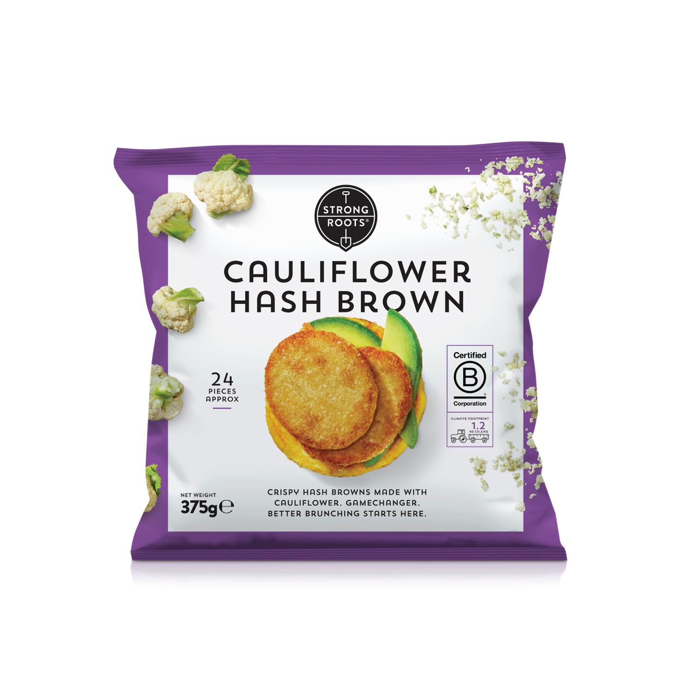 Strong Roots Frozen Cauliflower Hash Browns 375G - Spinneys UAE