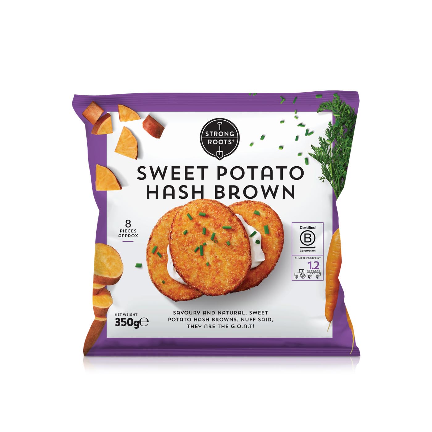 Strong Roots Frozen Sweet Potato Hash Brown 350G - Spinneys UAE