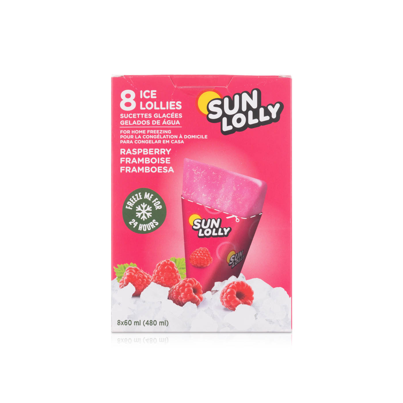 Sun Lolly Raspberry Ice Lollies X 8 480Ml - Spinneys UAE