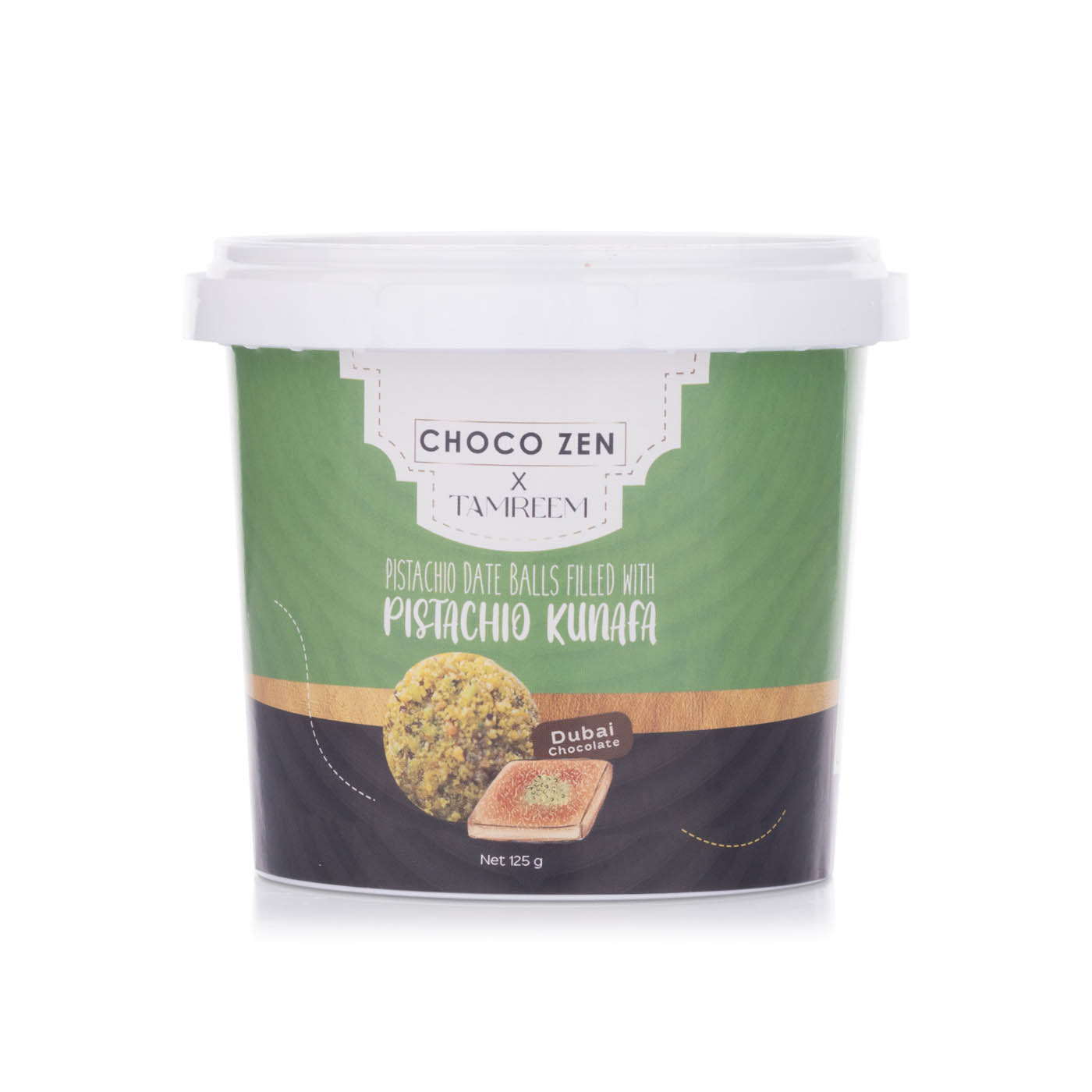 Choco Zen x Tamreem Pistachio Date Balls Filled with Pistachio Kunafa ...