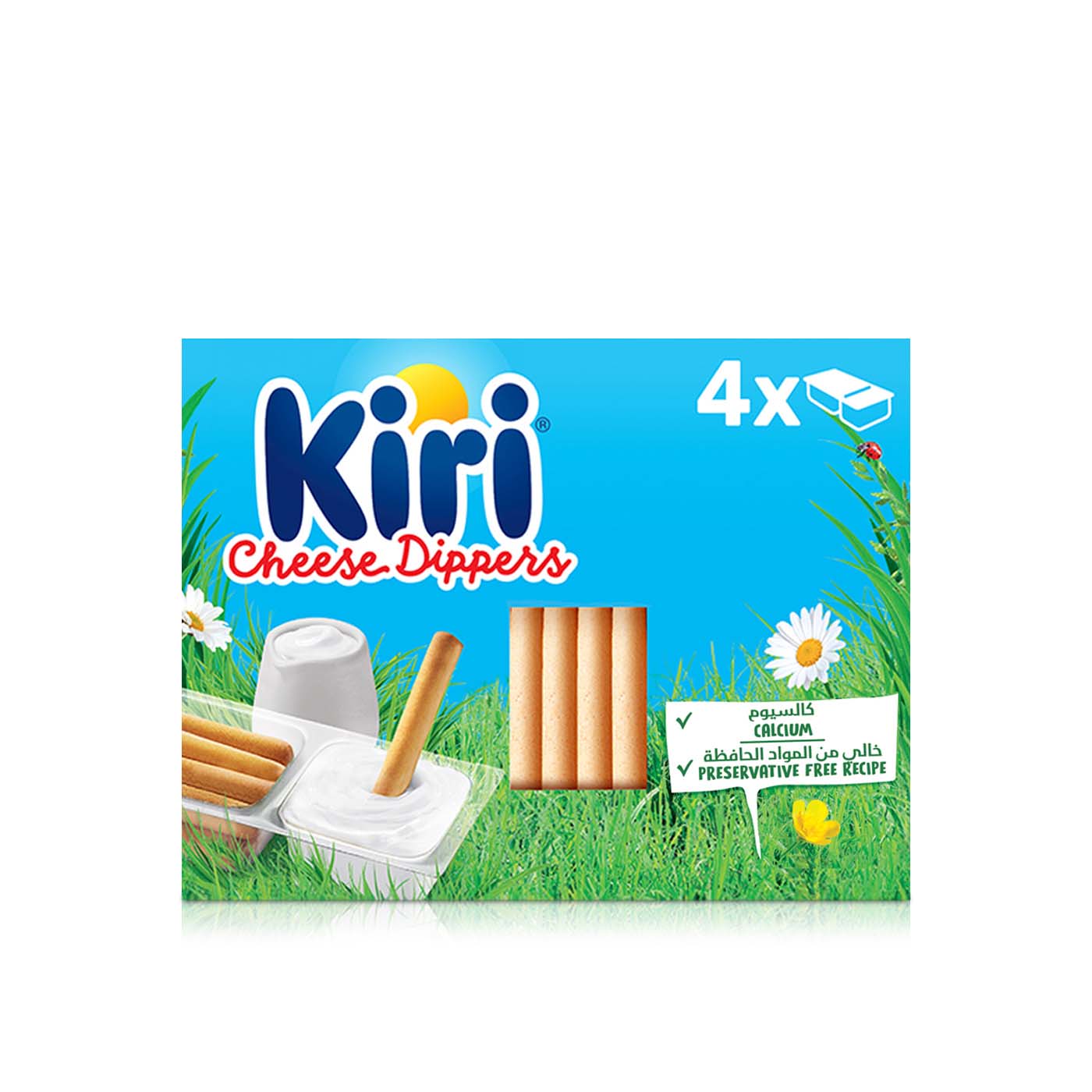 Kiri Dip & Crunch Cream Cheese and Breadstick Snack x 4 140g - Spinneys UAE