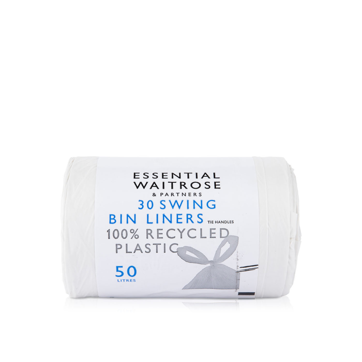 Waitrose Essential Tie Handle Swing Bin Liners x 30 - Spinneys UAE