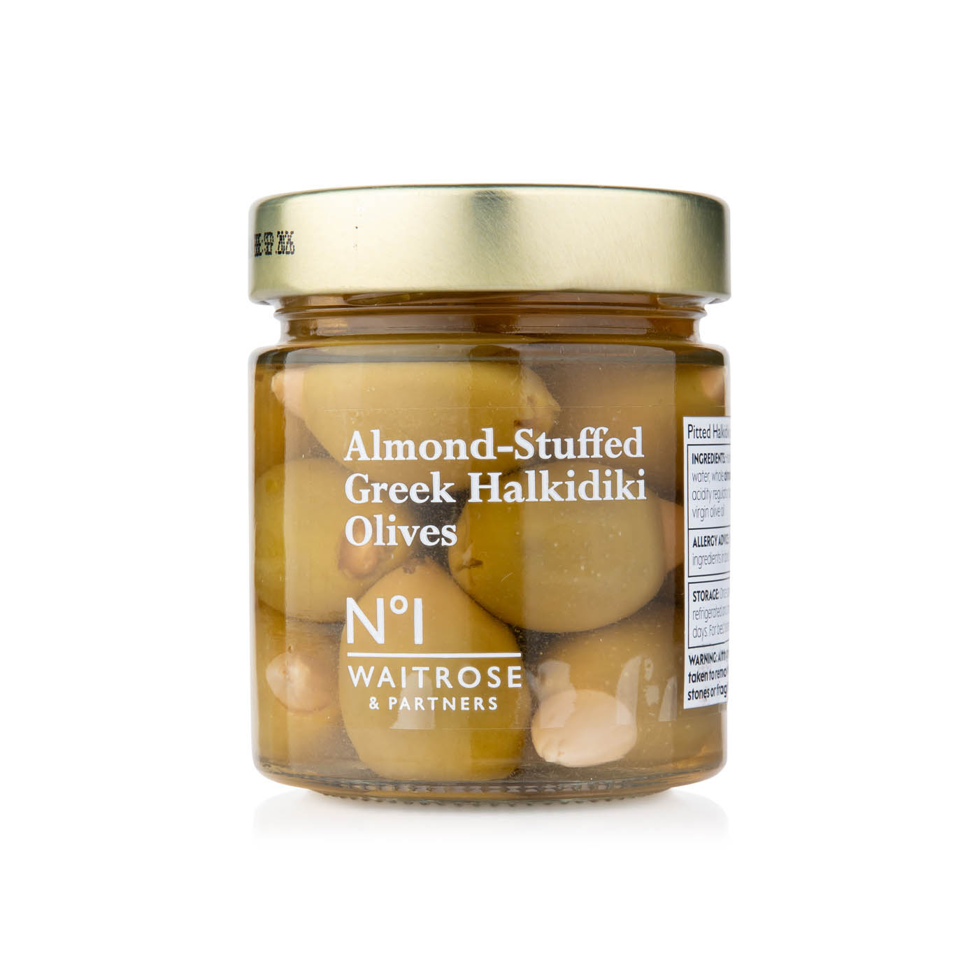 Waitrose No.1 Almond-Stuffed Greek Halkidiki Olives 200g - Spinneys UAE