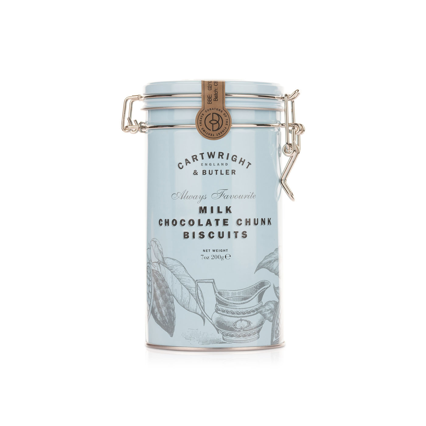 Cartwright & Butler Milk Chocolate Chunk Biscuits Tin 200g - Spinneys UAE