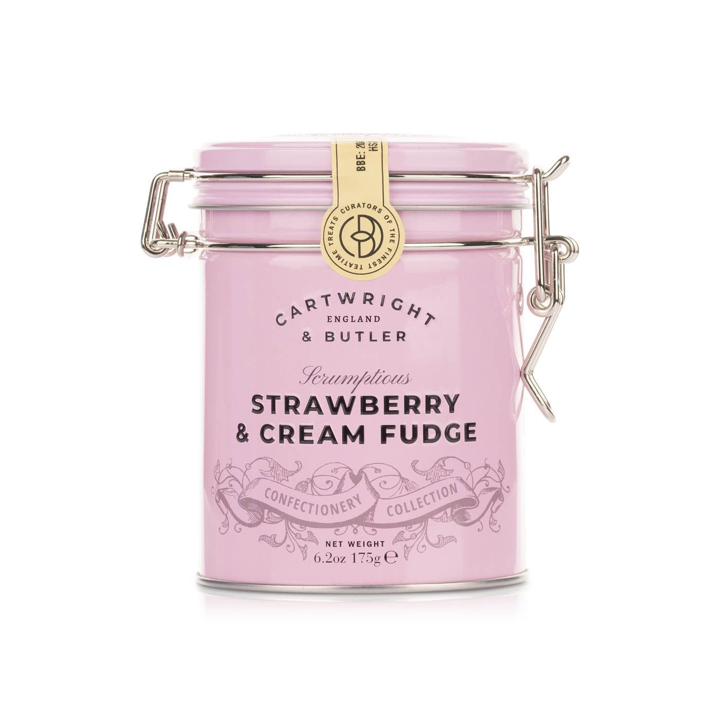 Cartwright & Butler Strawberry and Clotted Cream Fudge Tin 175g ...