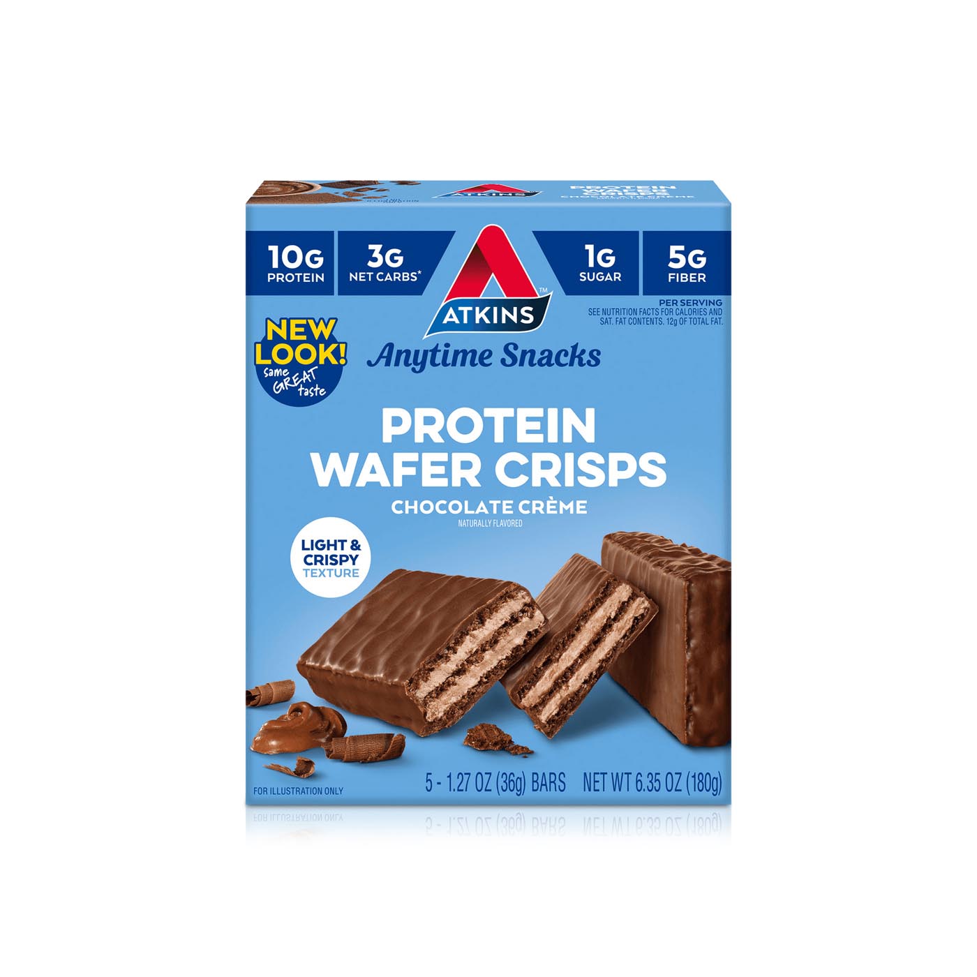 Atkins Protein Wafer Crisps Chocolate Creme X 5 180g - Spinneys United ...