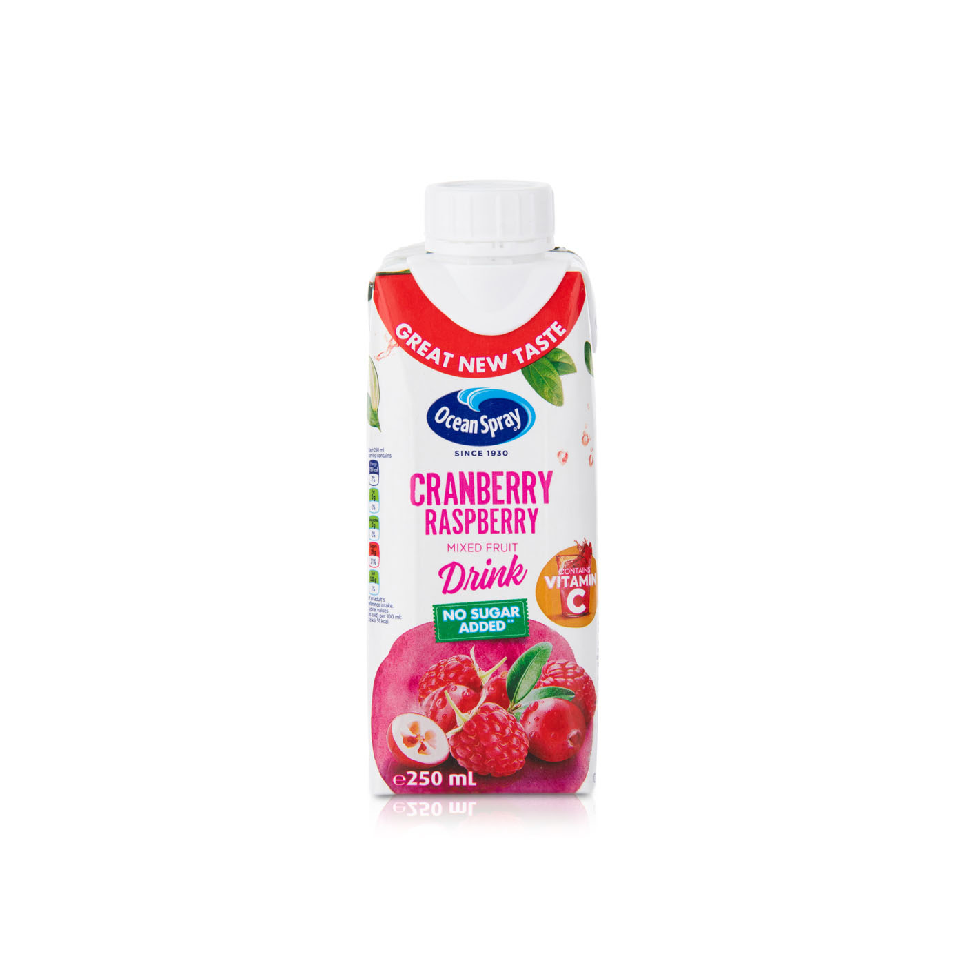 Ocean Spray Cranberry Raspberry No Added Sugar 250ml - Spinneys UAE