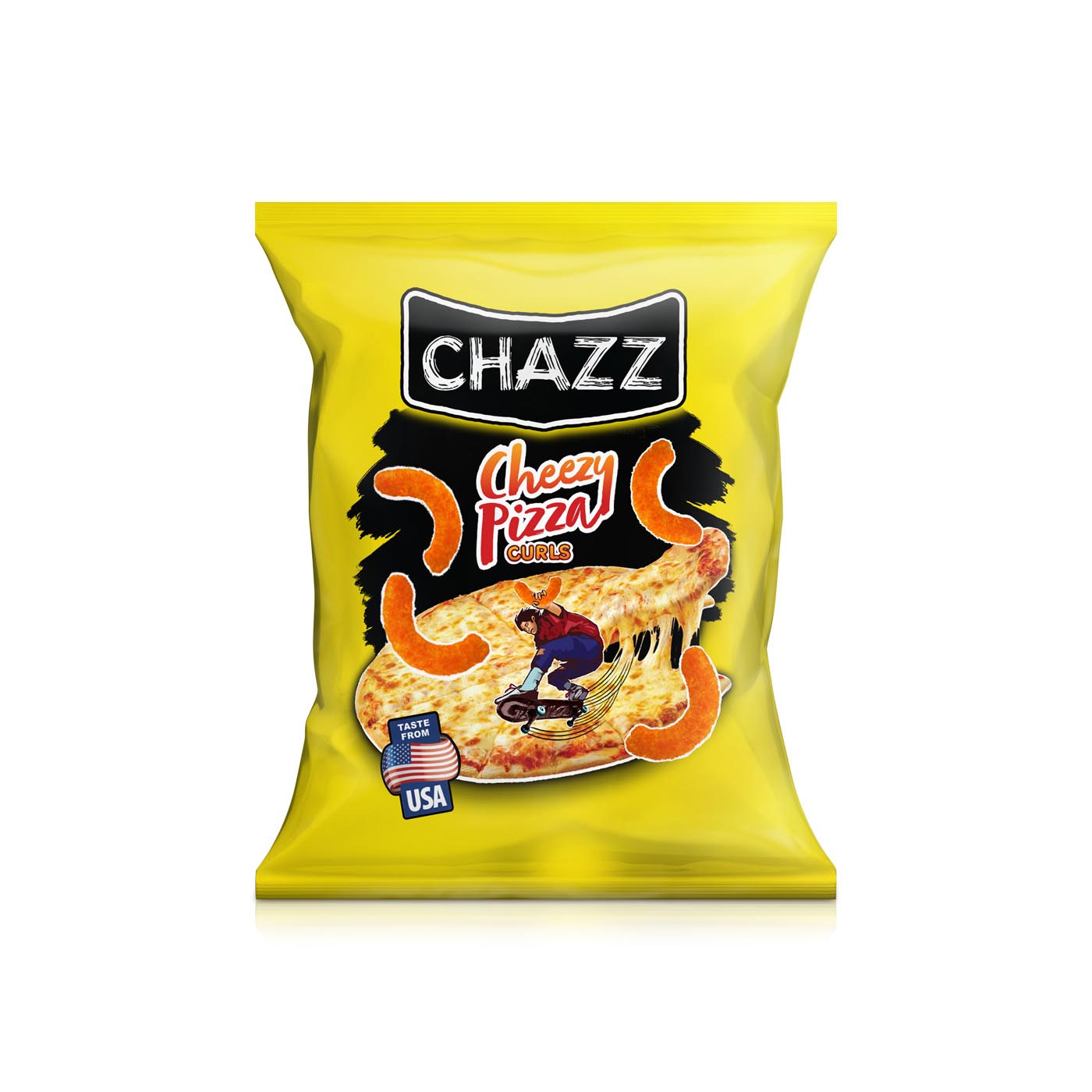 Chazz Cheezy Pizza Corn Curls 100g - Spinneys UAE