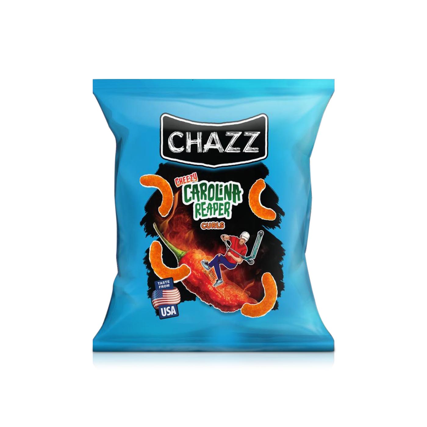 Chazz Cheezy Carolina Reaper Corn Curls 100g - Spinneys UAE