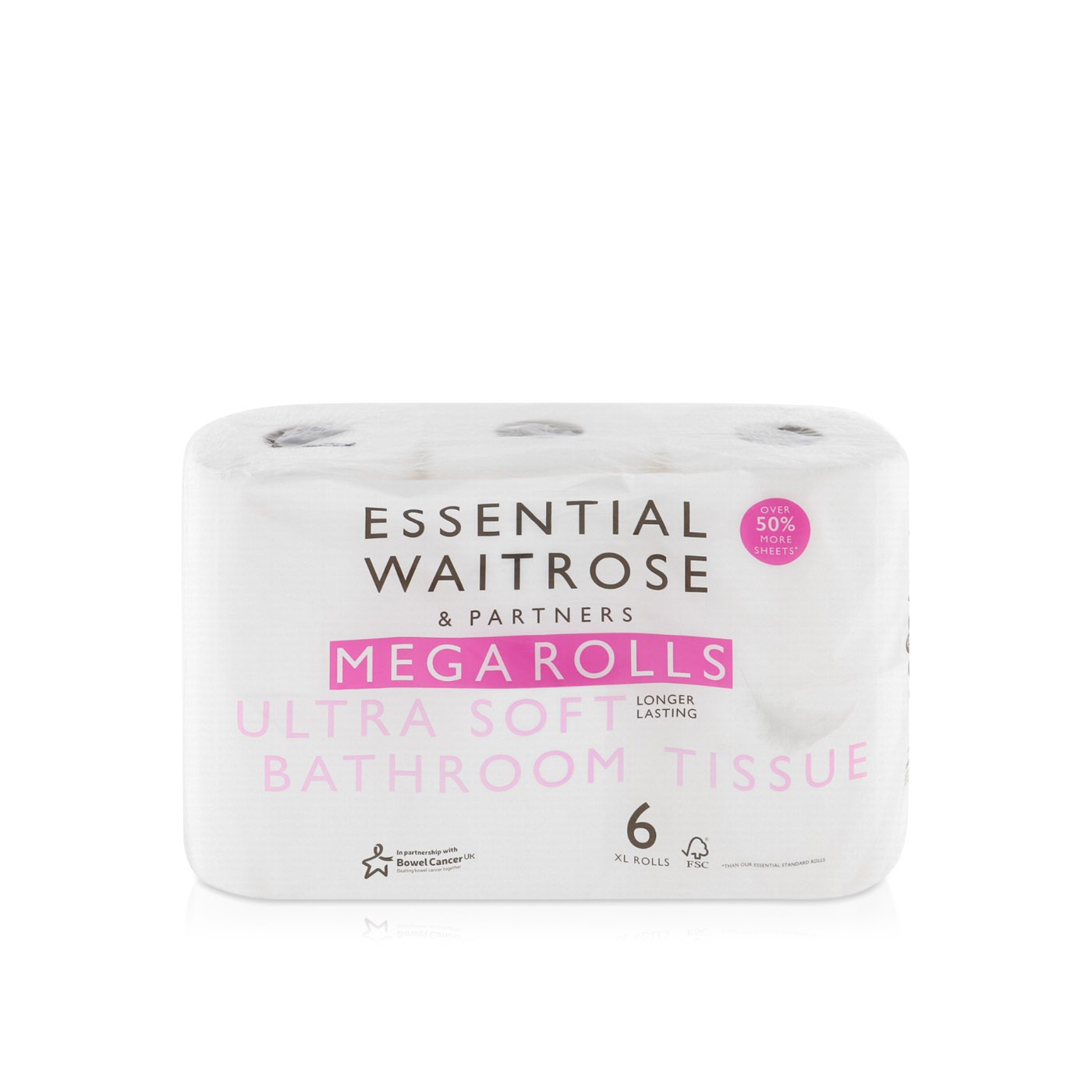 Waitrose Essential Mega Toilet Rolls 2-ply x 6 - Spinneys UAE