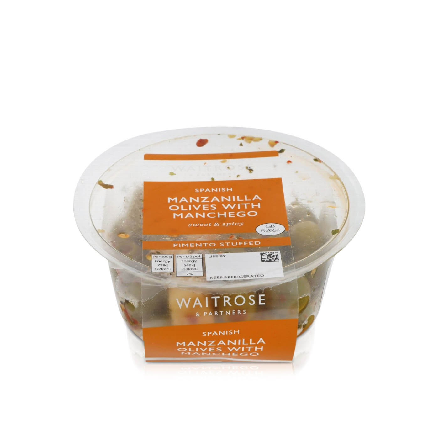 Waitrose Spanish Manzanilla Olives and Manchego 150g - Spinneys UAE