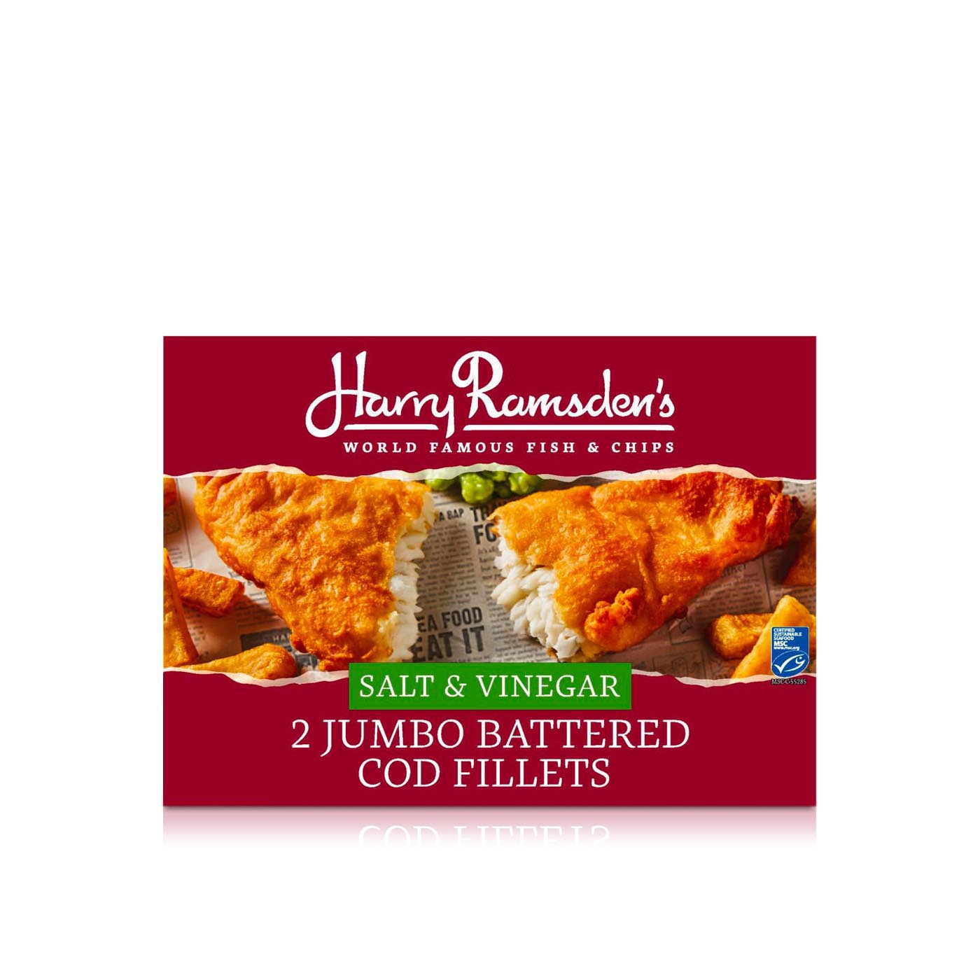 Harry Ramsdens Salt & Vinegar 2 Jumbo Battered Cod Fillets 400g ...