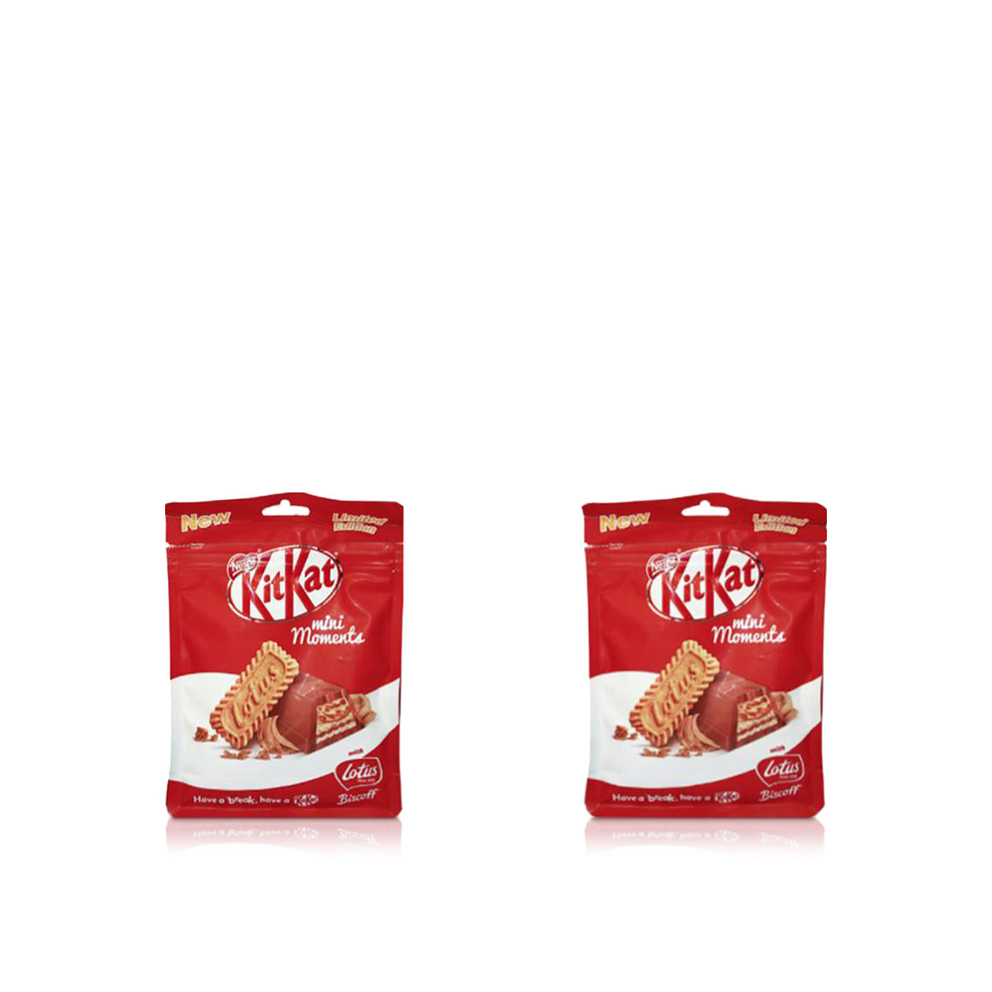 Kitkat Mini Moments with Lotus Biscoff 116.2g x 2 - Spinneys UAE