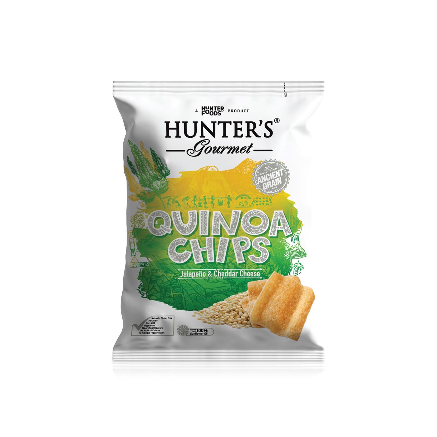 Hunter's Gourmet Jalapeño & Cheddar Cheese Quinoa Chips 75g - Spinneys UAE