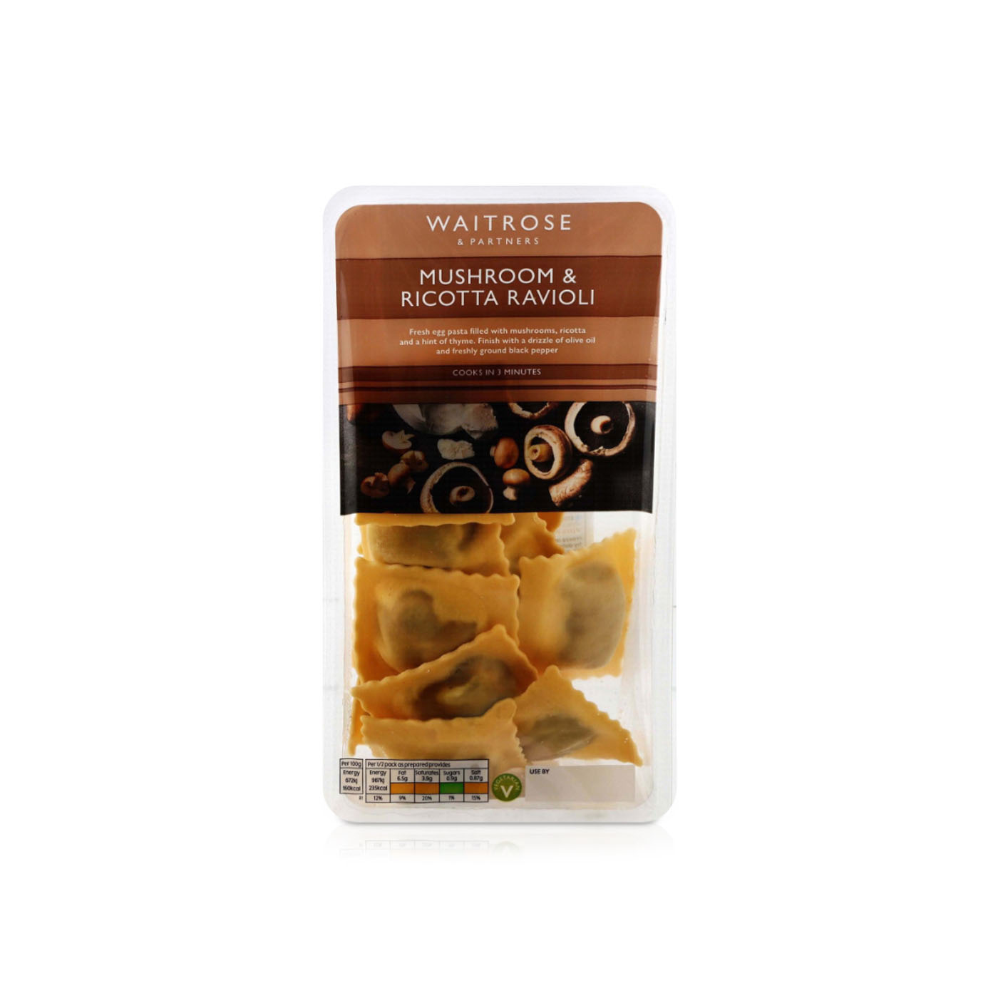 Waitrose Mushroom and Ricotta Ravioli 250g - Spinneys UAE