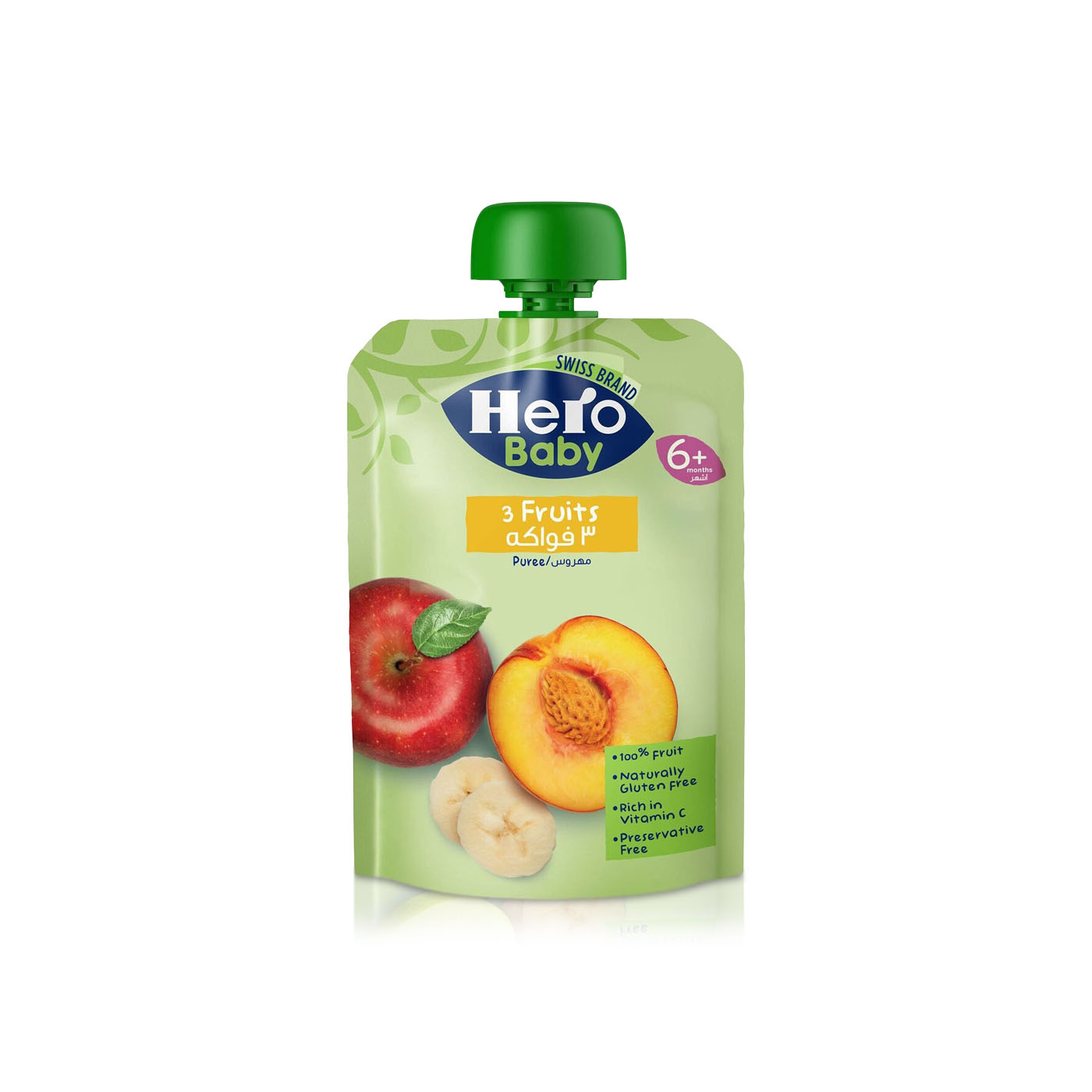 Hero Baby 3 Fruit Puree 6m+ 100g - Spinneys United Arab Emirates