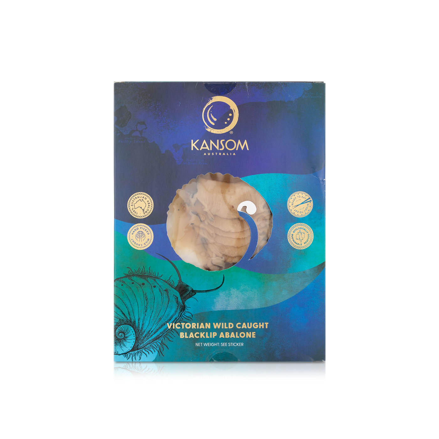 Kansom Sliced Australian Blacklip Abalone - Half - Spinneys UAE