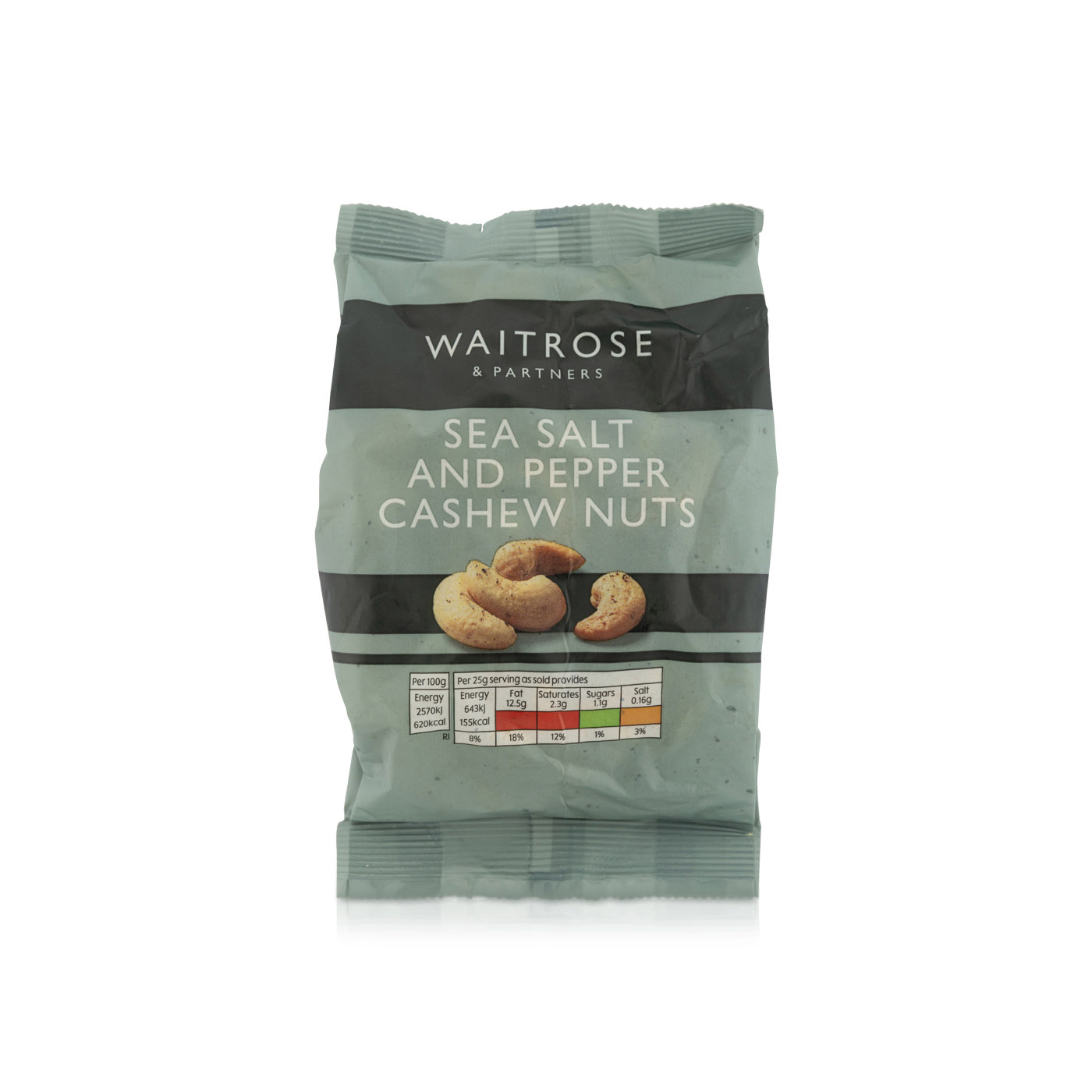Waitrose Sea Salt and Pepper Cashews 150g - Spinneys UAE