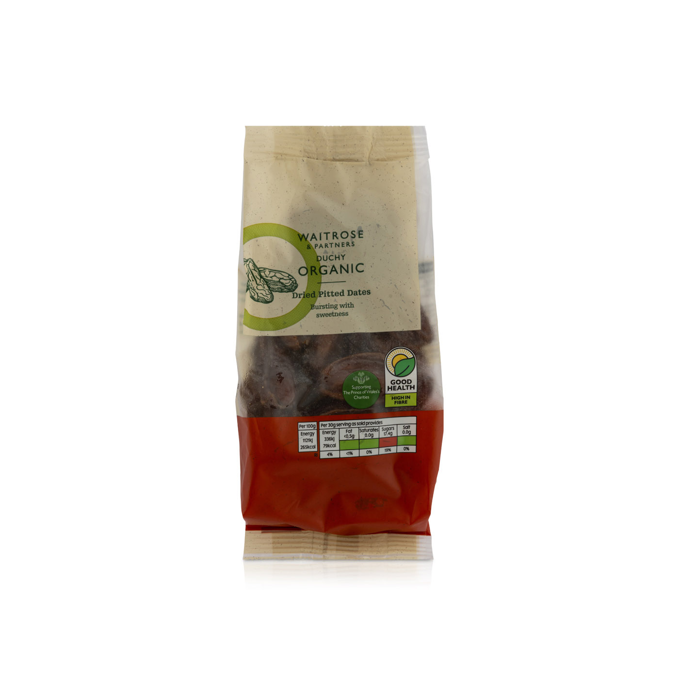 Waitrose Duchy Organic Dried Pitted Dates 250g - Spinneys UAE