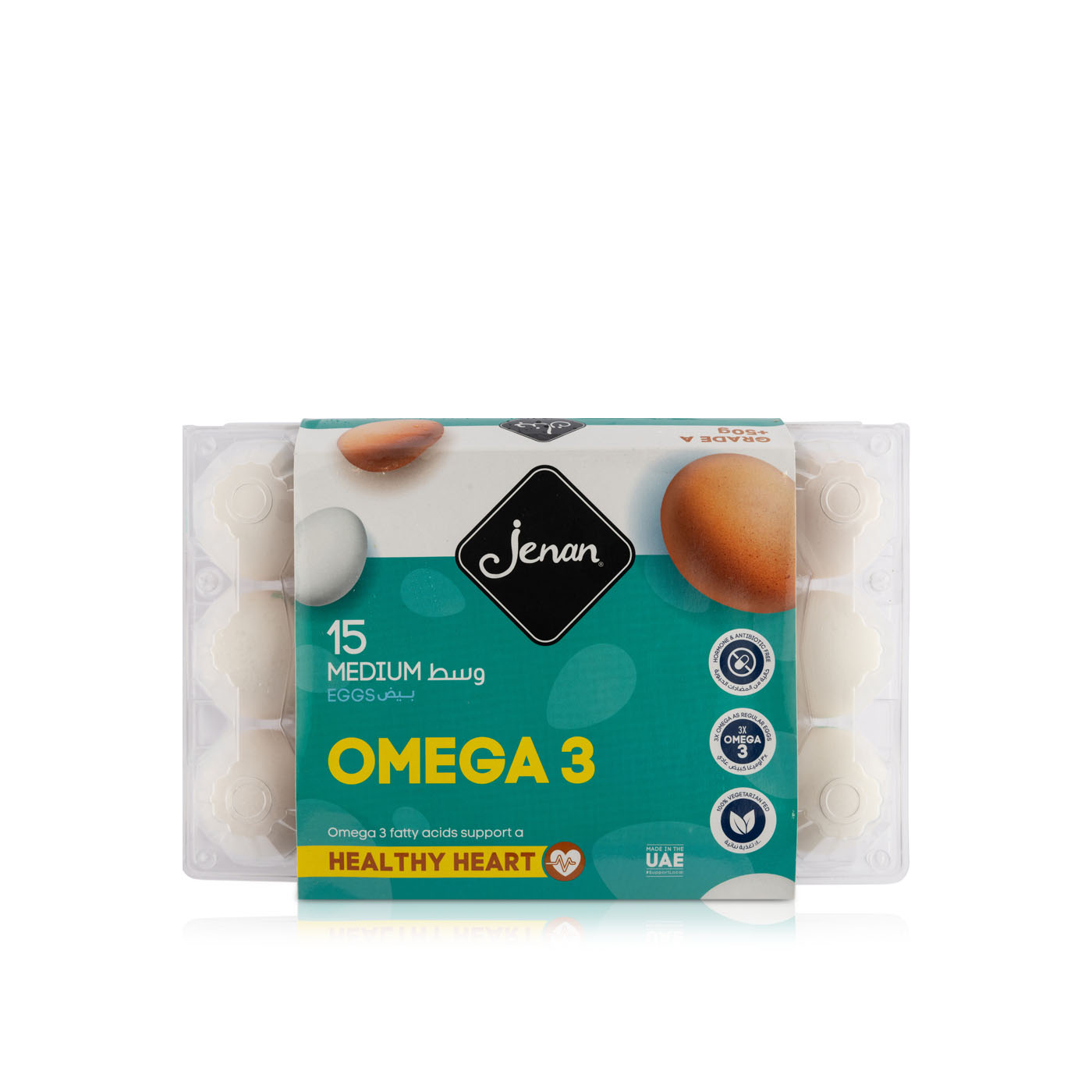 Jenan Omega 3 White Medium Eggs x 15 - Spinneys UAE