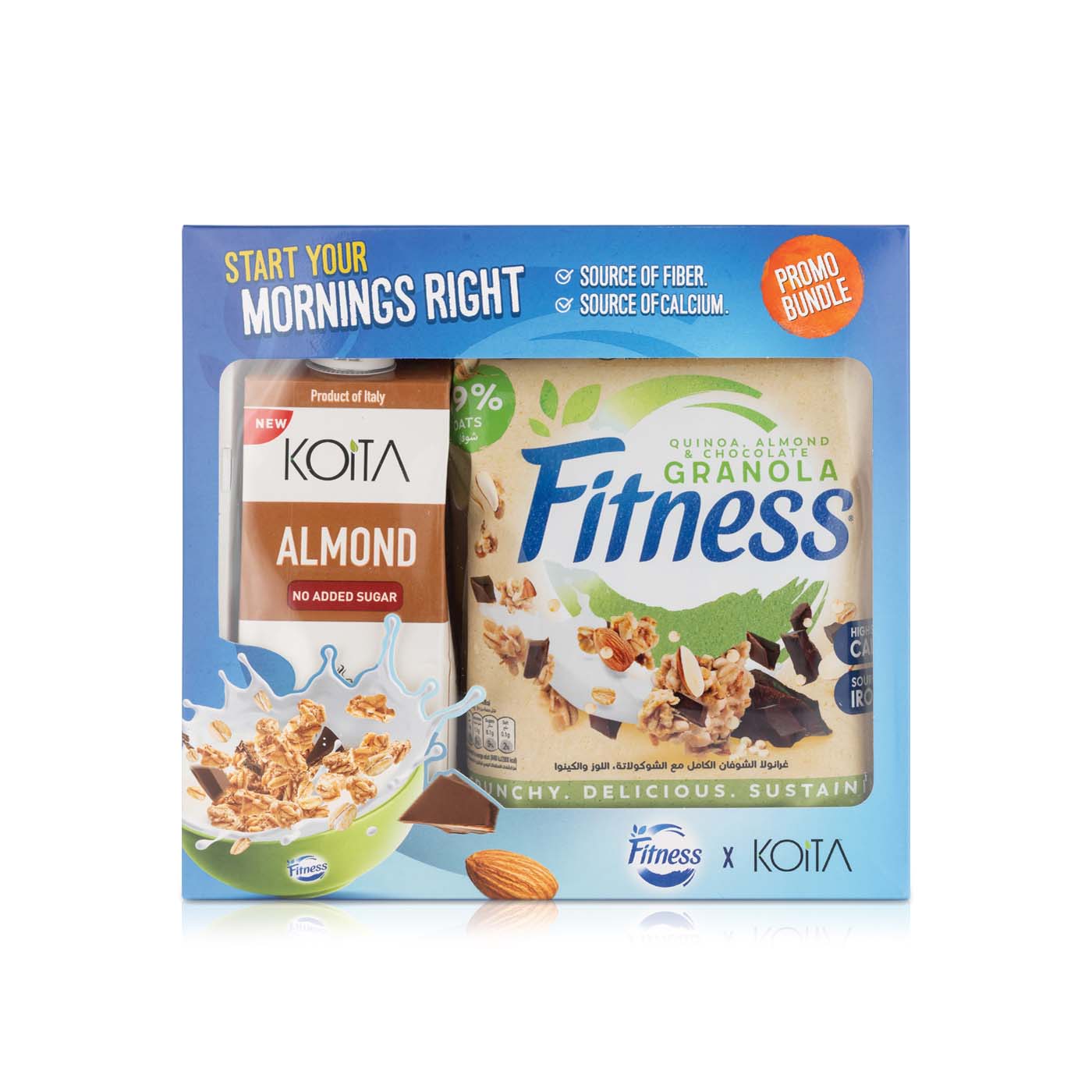 Nestle Fitness Choco Granola 450g and Koita Almond Milk - Spinneys UAE