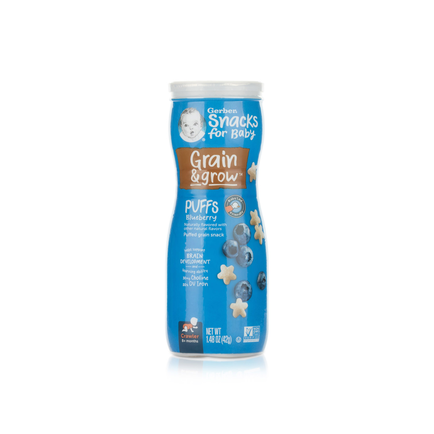 Gerber Grain & Grow Puffs Blueberry 8m+ 42g - Spinneys UAE