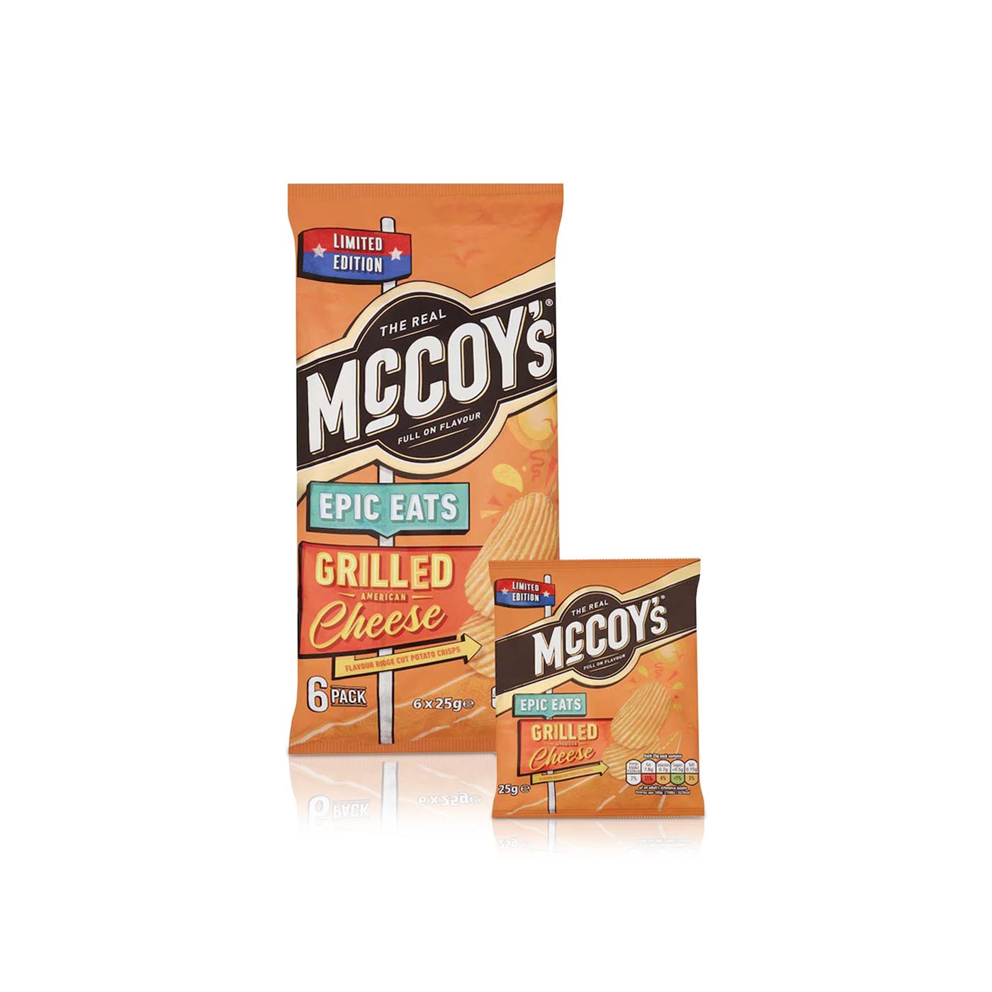 The Real McCoy’s Grilled Cheese 25g x 6 - Spinneys United Arab Emirates