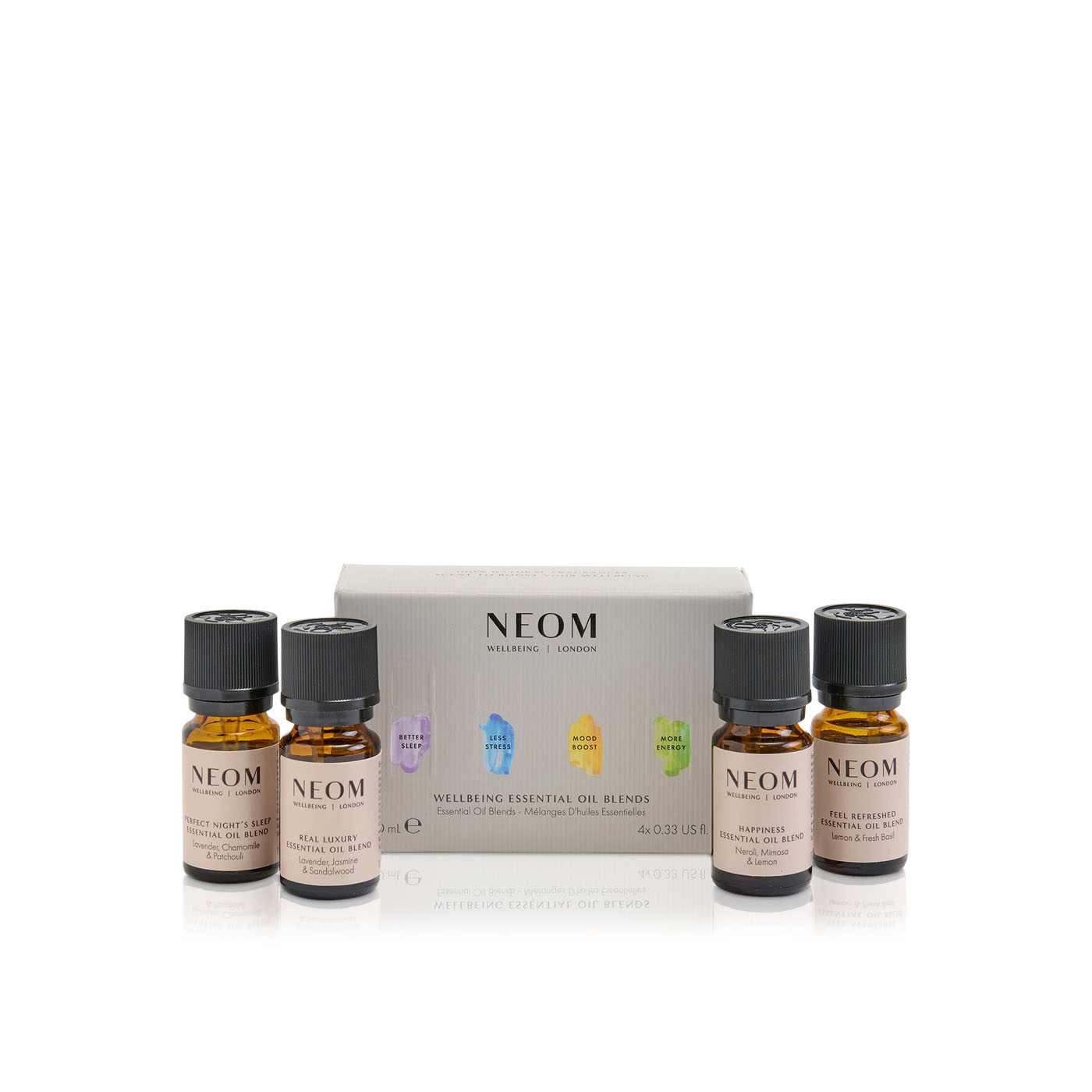 Neom Wellbeing Essential Oil Blends 4 x 10ml - Spinneys United Arab ...