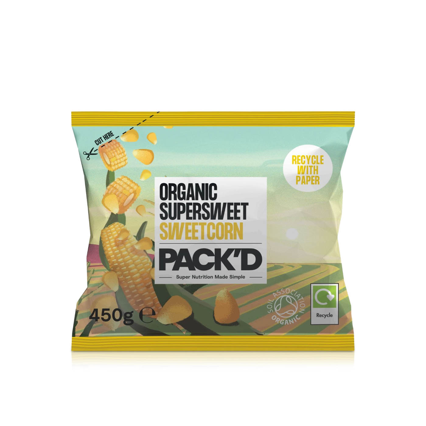 Pack'd Organic Super Sweet Sweetcorn 450g - Spinneys UAE