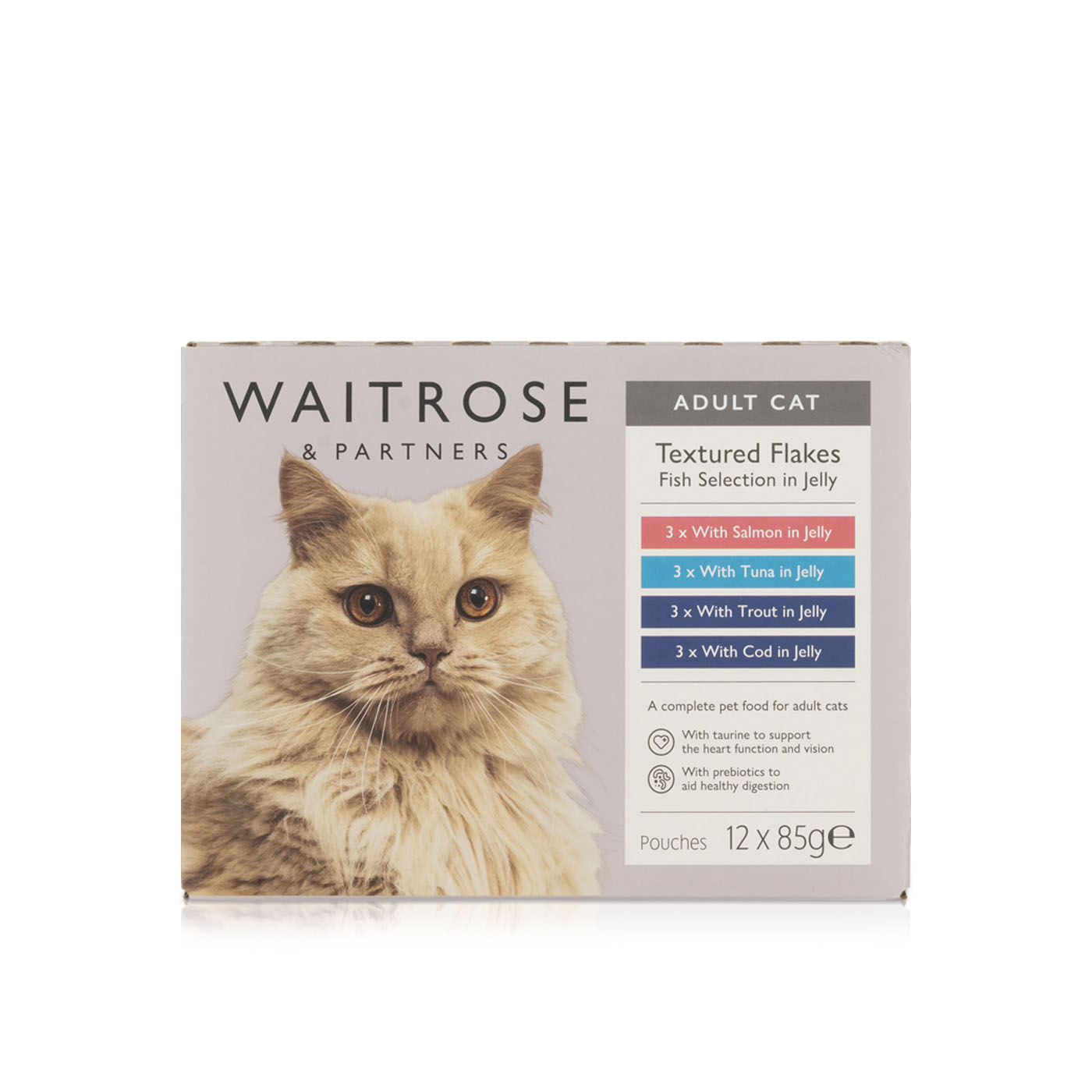 Waitrose Fish Selection in Jelly 12 x 85g - Spinneys UAE