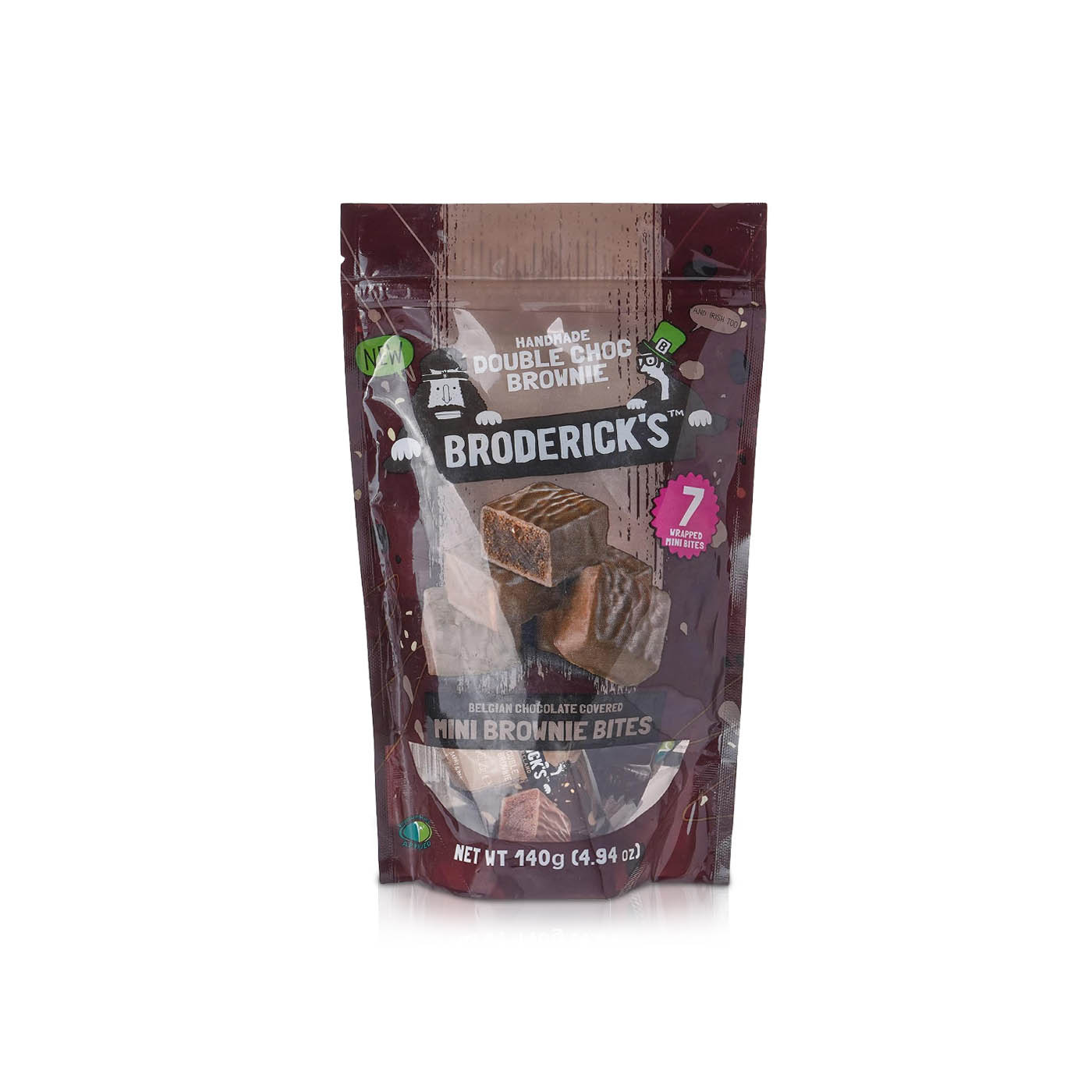 Brodericks Handmade Double Chocolate Mini Brownie Bites 140g - Spinneys UAE