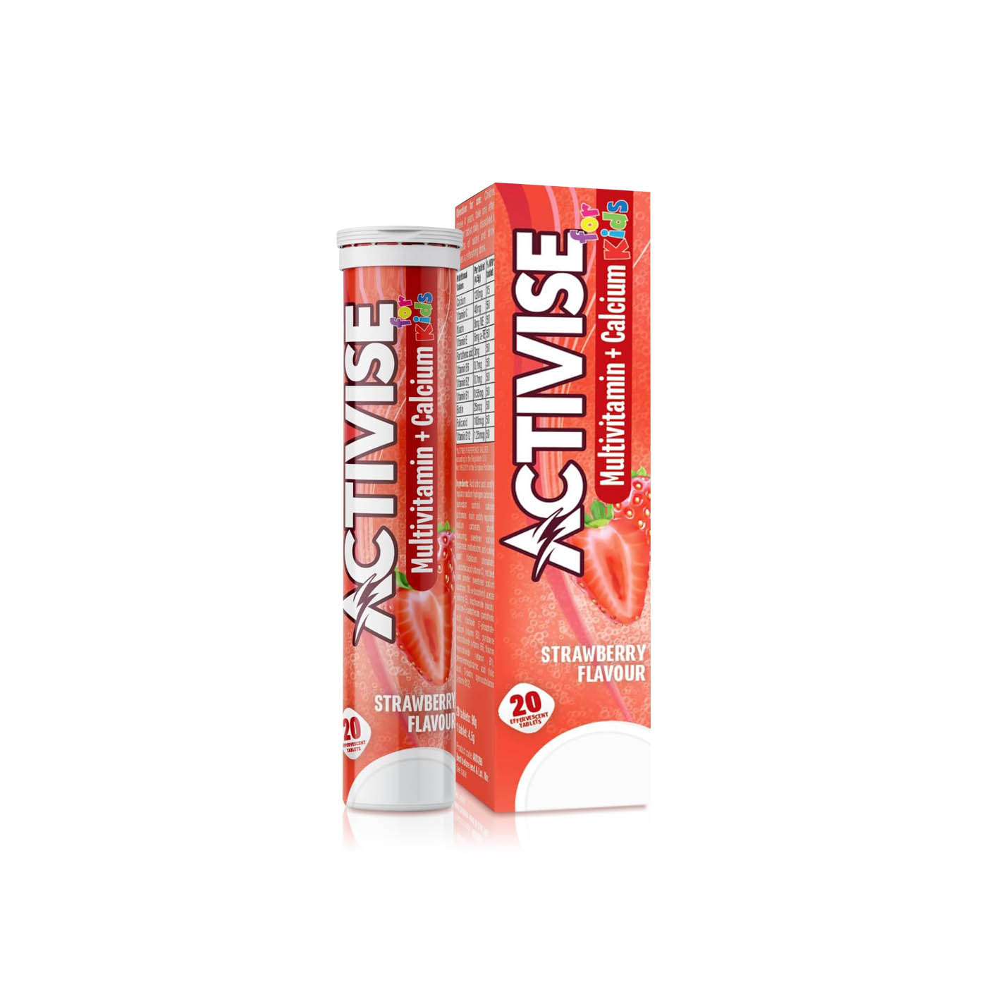 Activise Kids Multivitamin + Calcium Strawberry Effervescent Tablets x ...