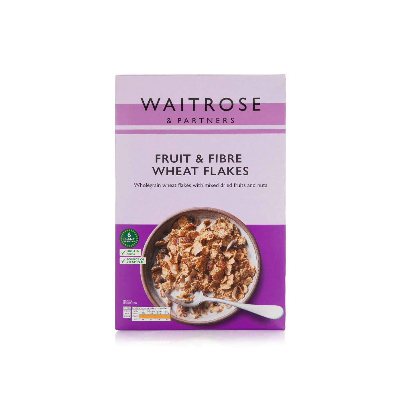 Waitrose Essential Fruit and Fibre Wheat Flakes 750g - Spinneys UAE