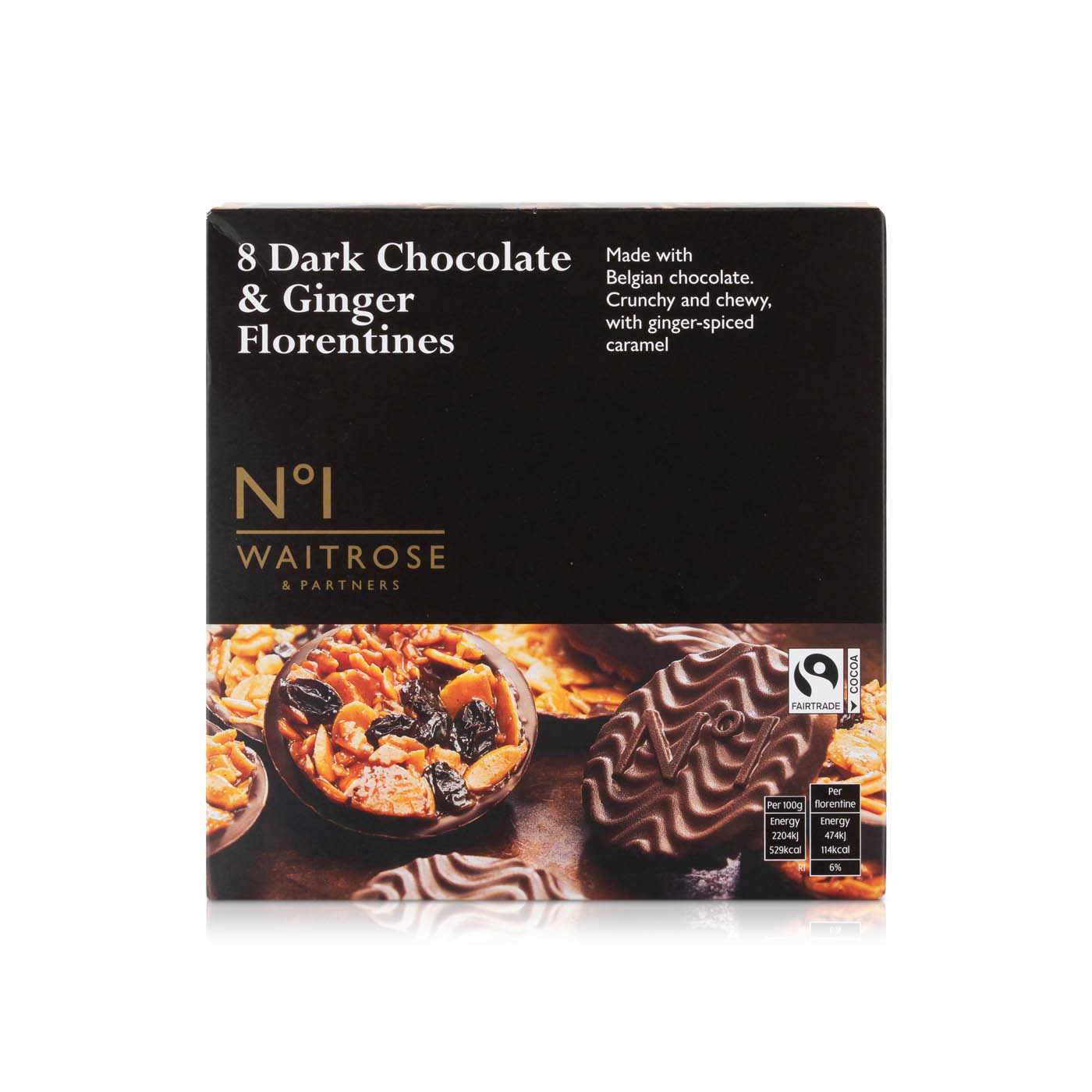 Waitrose Dark Chocolate & Ginger Florentines 172g - Spinneys UAE