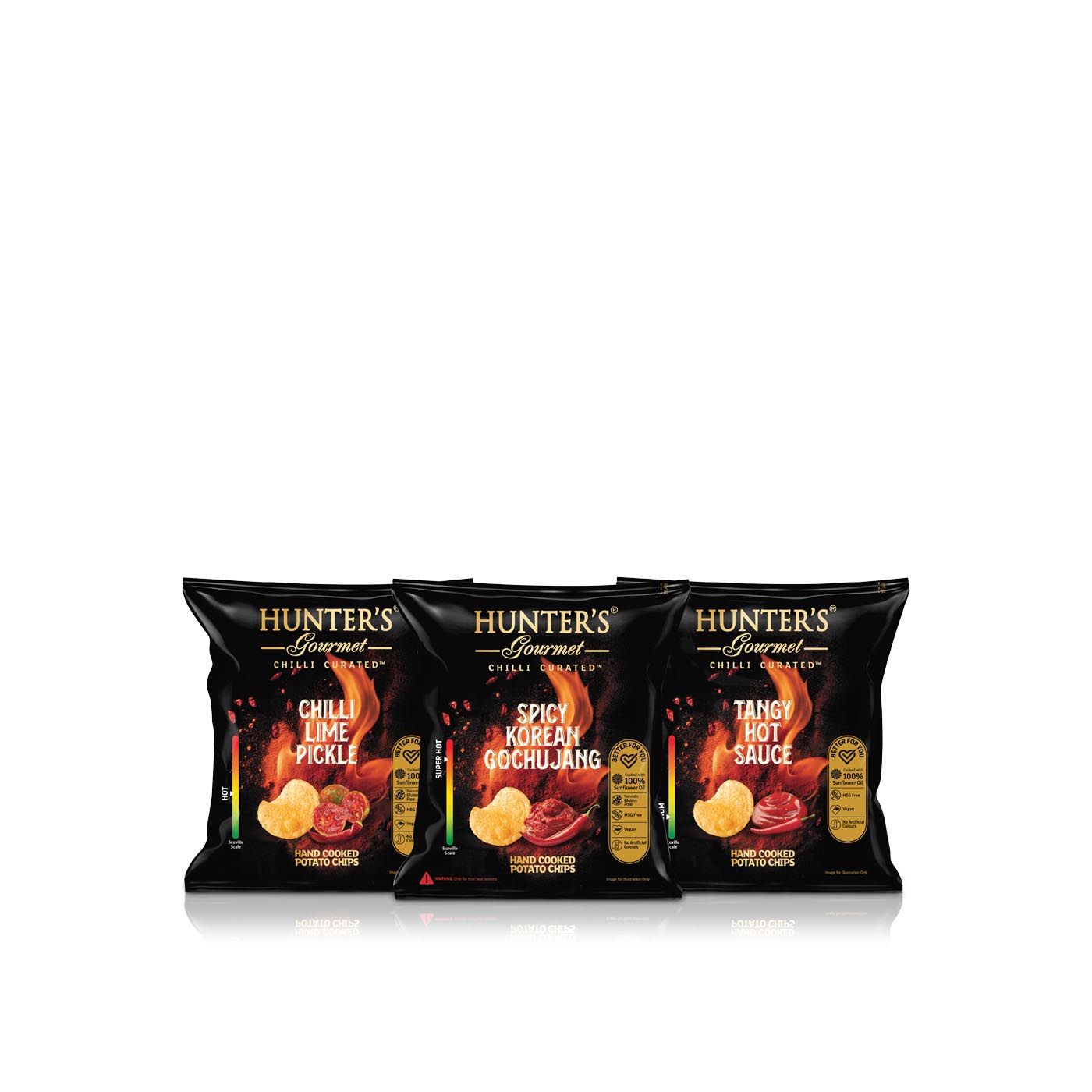 Hunters Gourmet Potato Chips Assorted 40g x 3 - Spinneys UAE