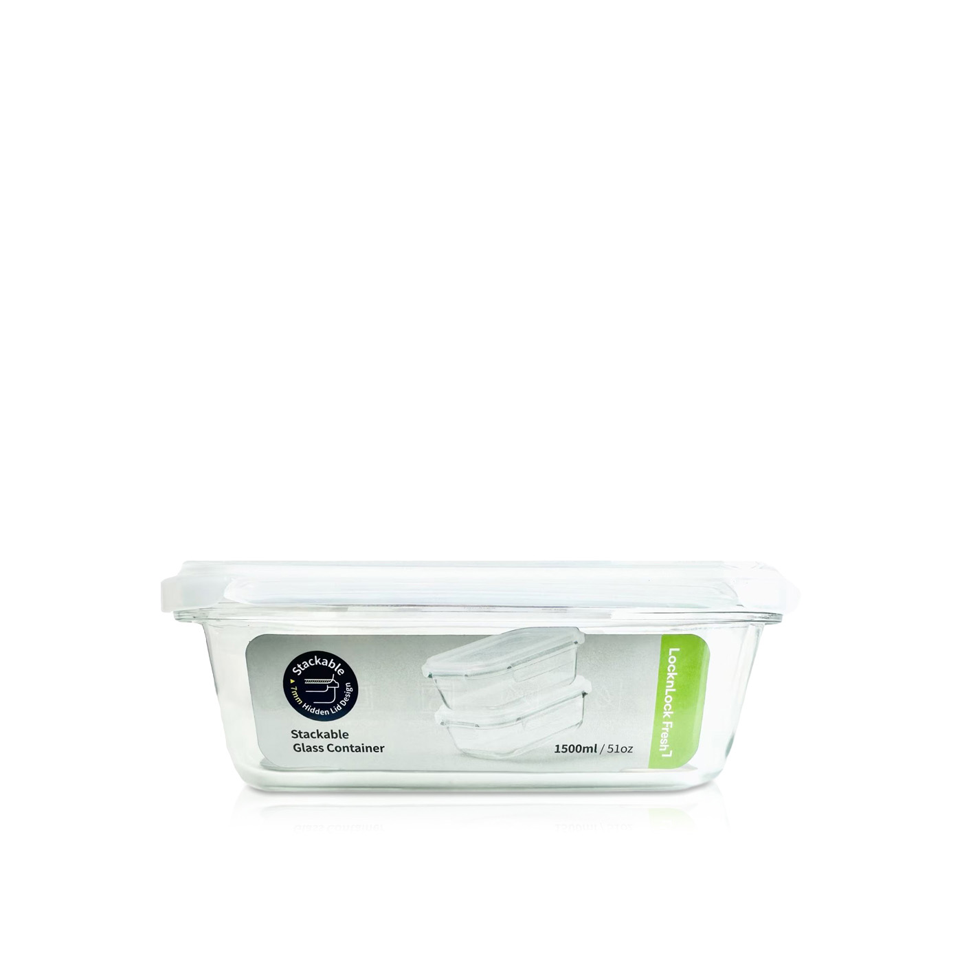 Lock & Lock Limited Edition Rectangle Glass Storage Container 1500ml ...