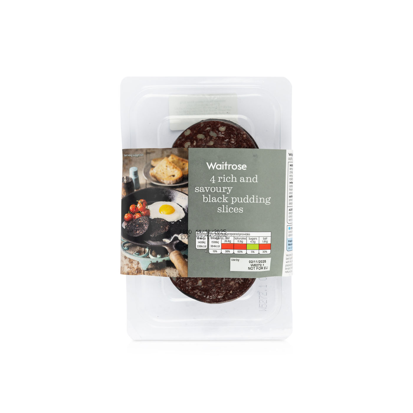 Waitrose Black Pudding Slices 227g