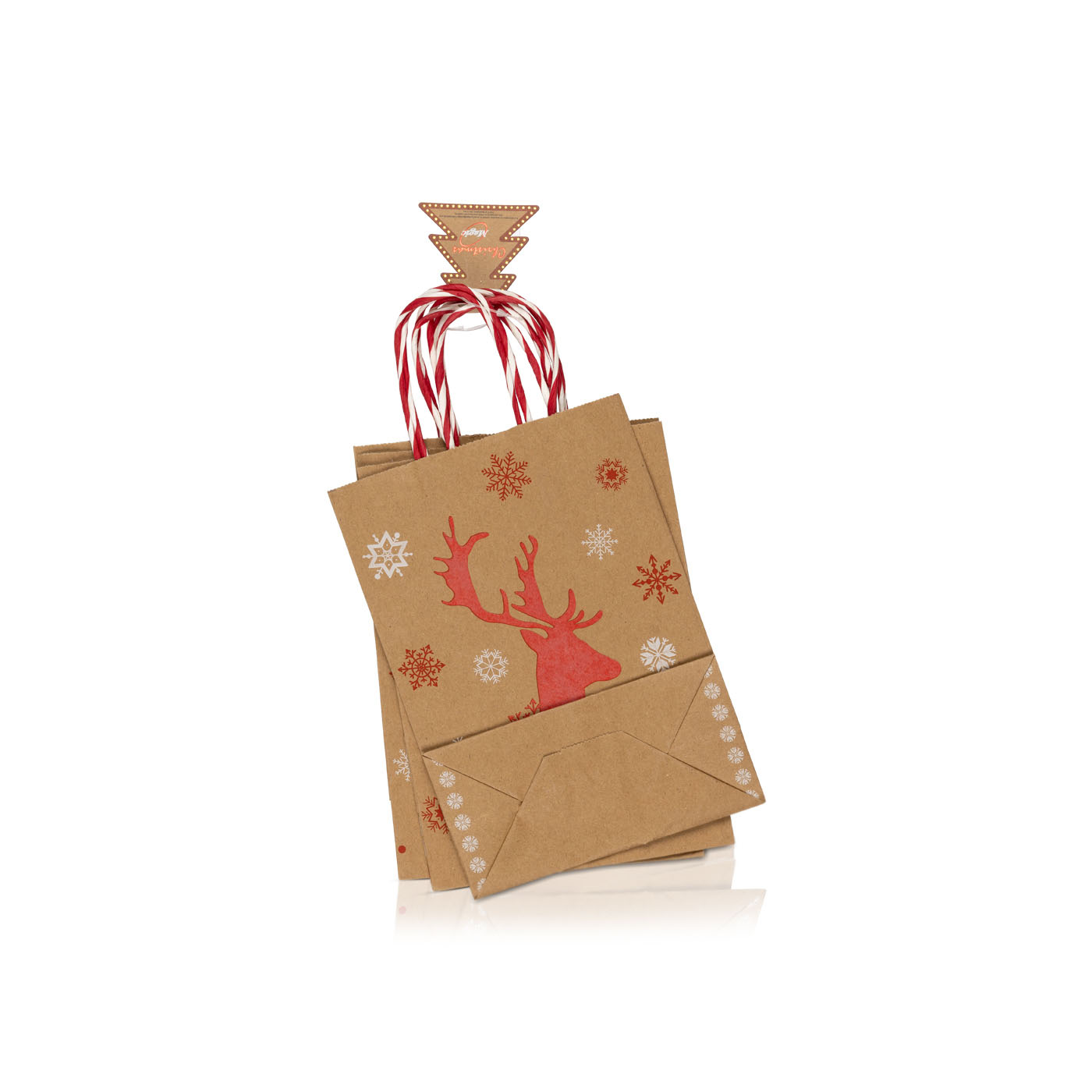 Christmas Magic Gift Bags Kraft Paper 4s