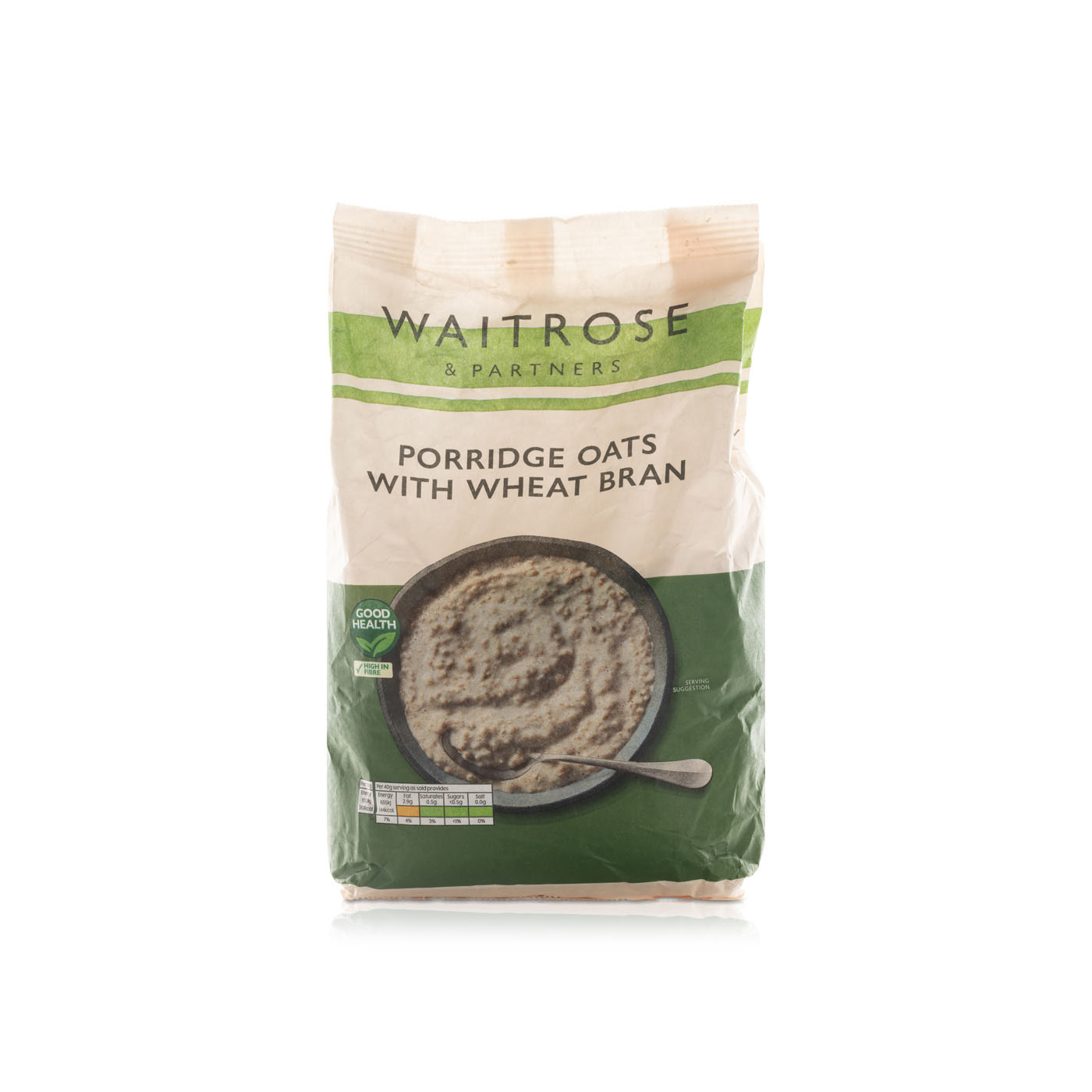 Waitrose Porridge Oats with Wheat Bran 1kg