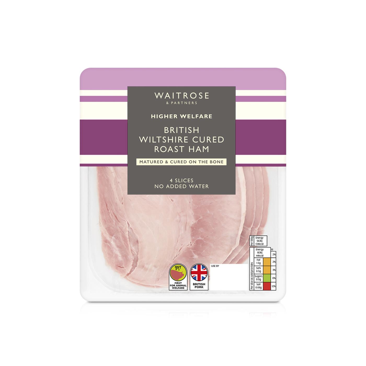 Waitrose British Wiltshire Cured Ham 130g
