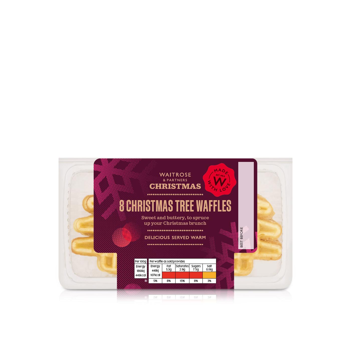 Waitrose Christmas Tree Waffles 192g - Spinneys United Arab Emirates