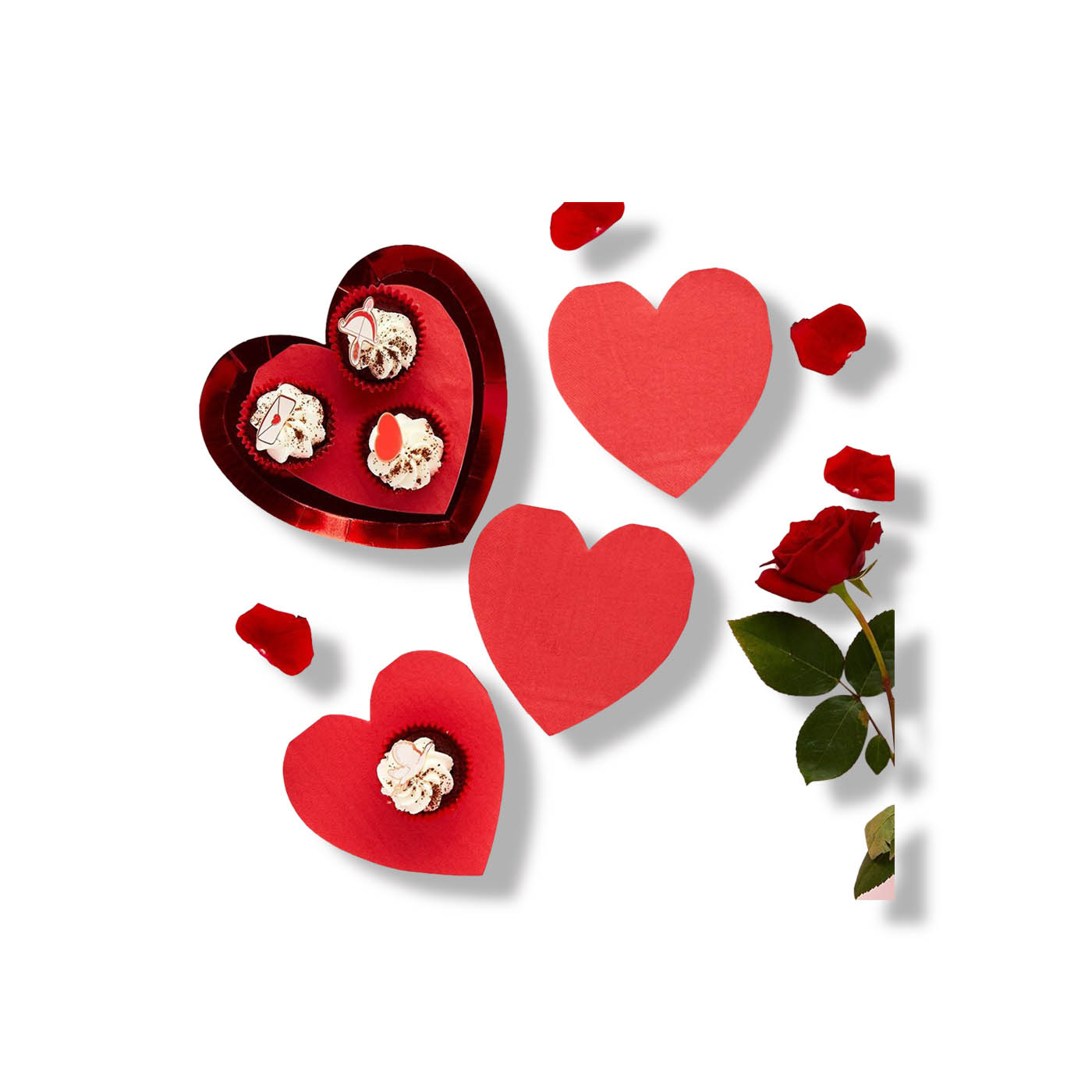 Hootyballoo Heart Shaped Paper Napkins x 16 - Spinneys United Arab Emirates