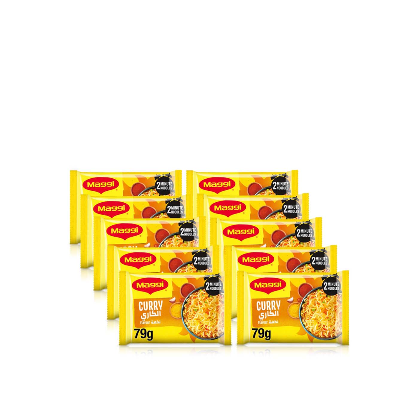 Maggi Curry Flavour 2 Minute Noodles 79g x 10 - Spinneys United Arab ...